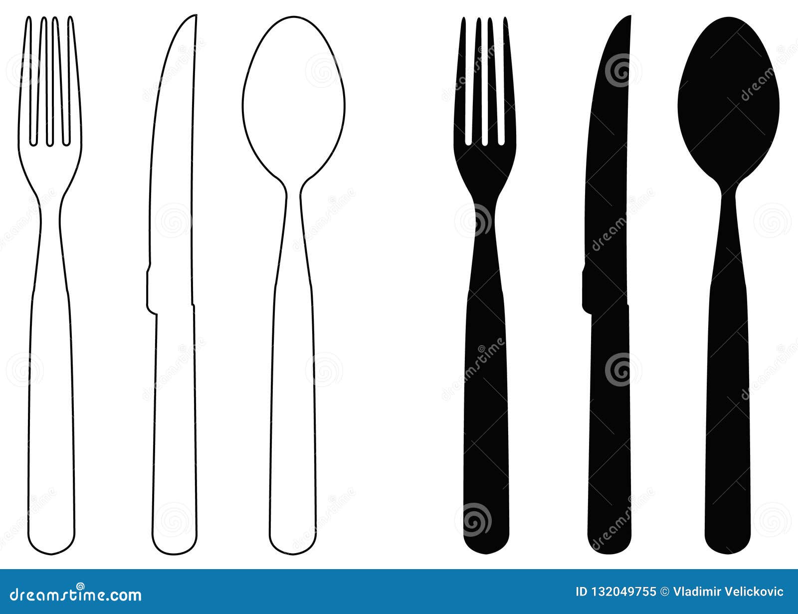 Cutlery Silhouette - Set Icons Stock Vector - Illustration of ... Cutlery Silhouette - Set Icons Stock Vector - Illustration of ...