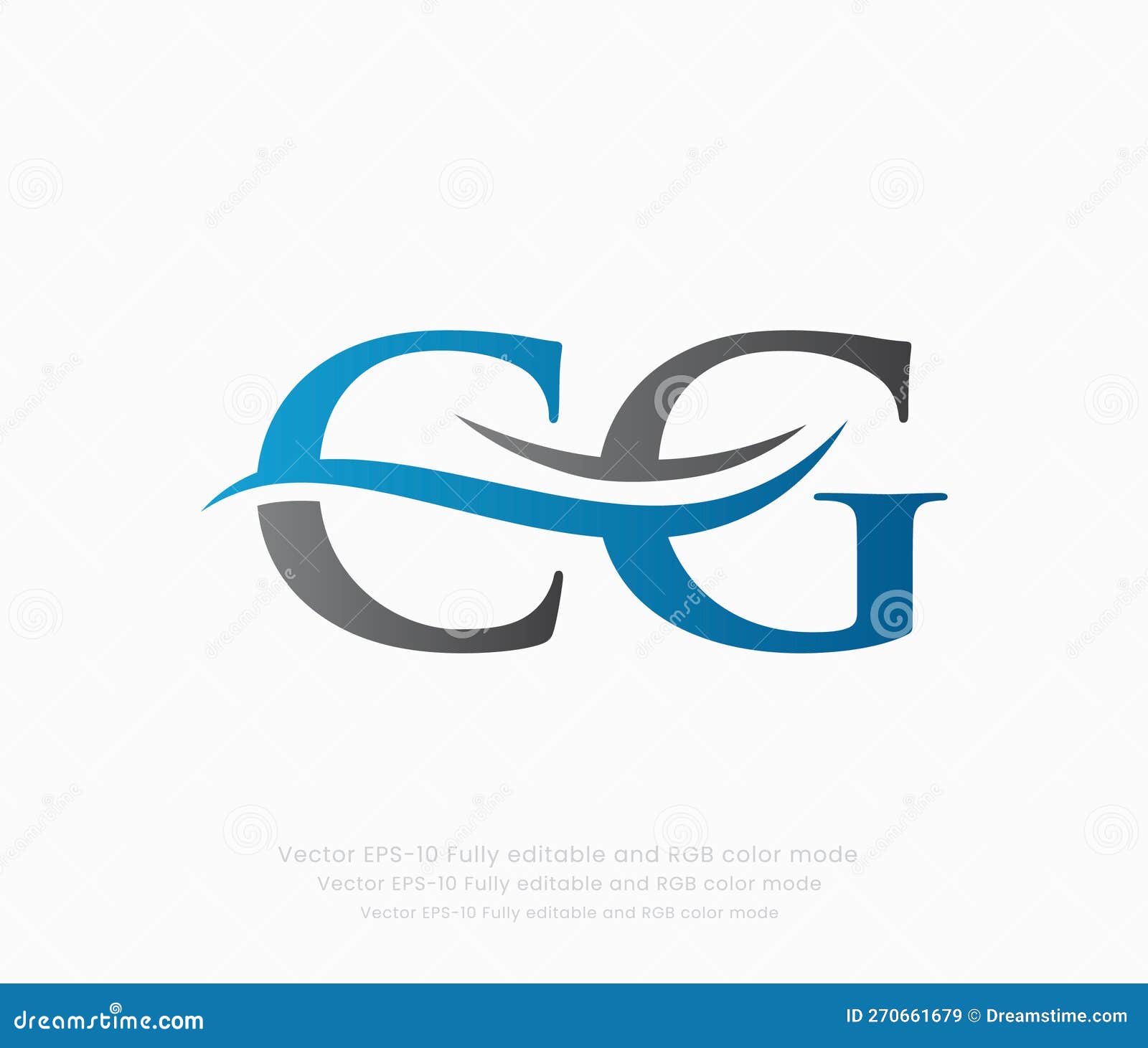 Letter C G linked logo stock illustration. Illustration of xmas - 270661679