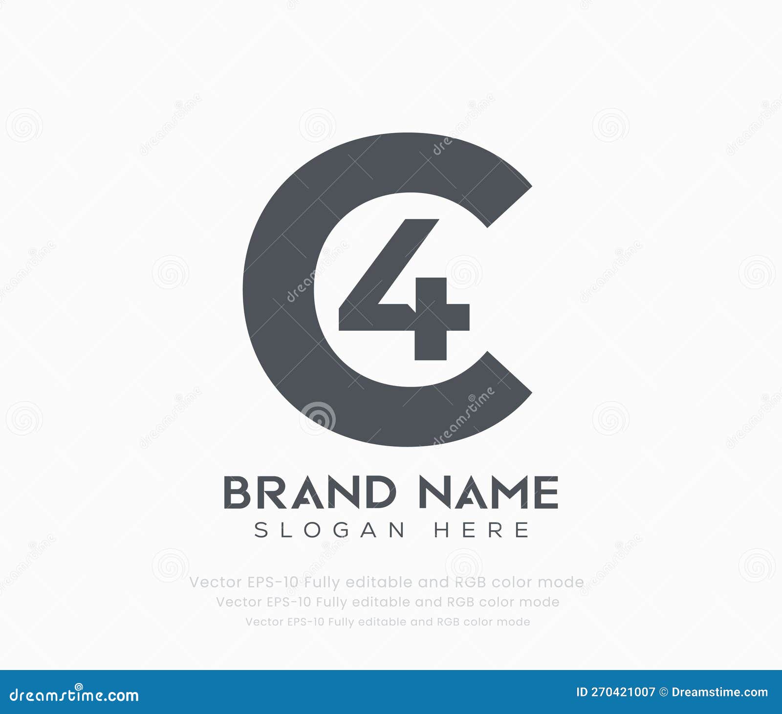 Letter C4 typography logo stock illustration. Illustration of next ...