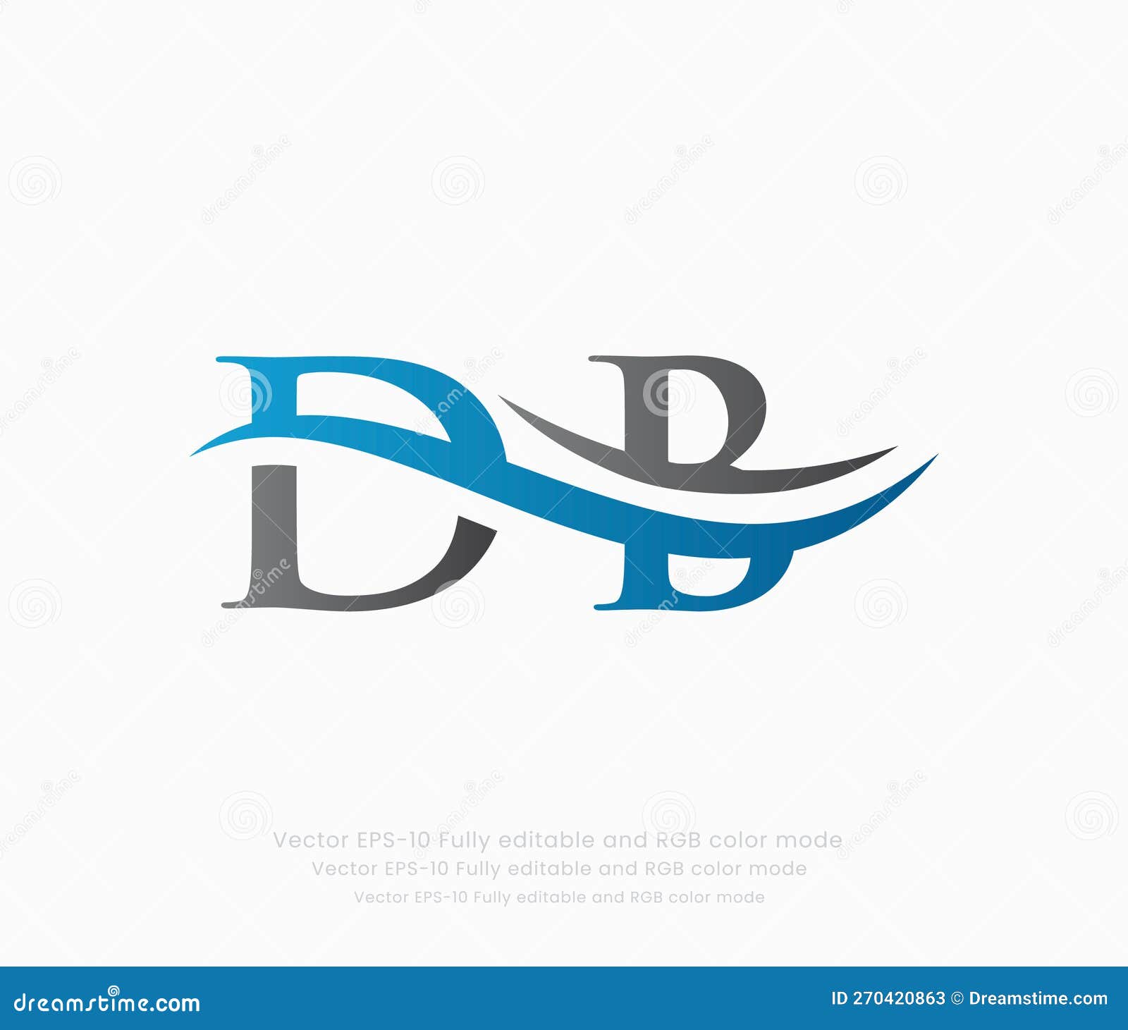 Letter D B linked logo stock vector. Illustration of computer - 270420863