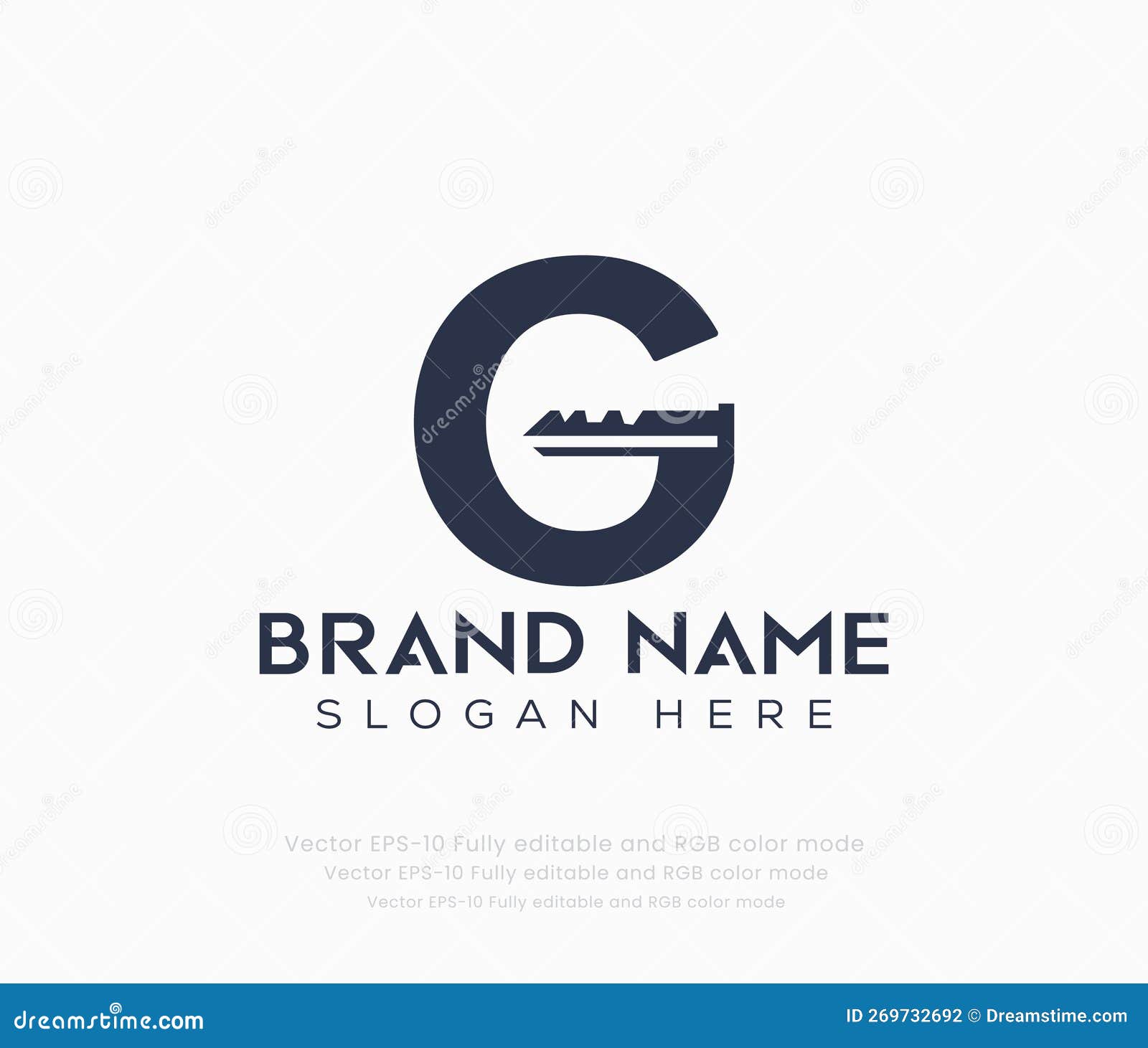 Letter G key logo stock illustration. Illustration of cartoon - 269732692