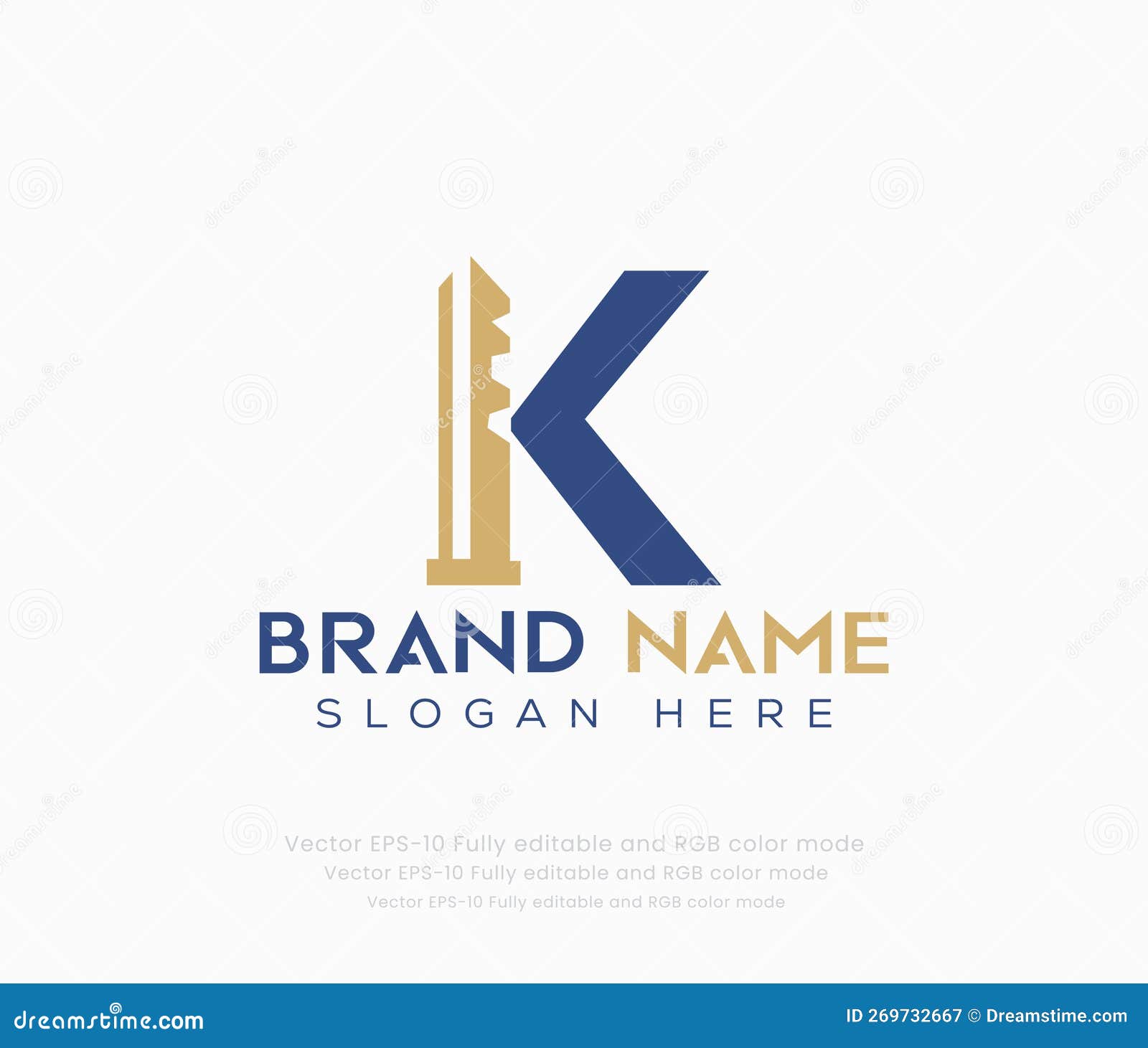 Letter K key logo stock vector. Illustration of fully - 269732667