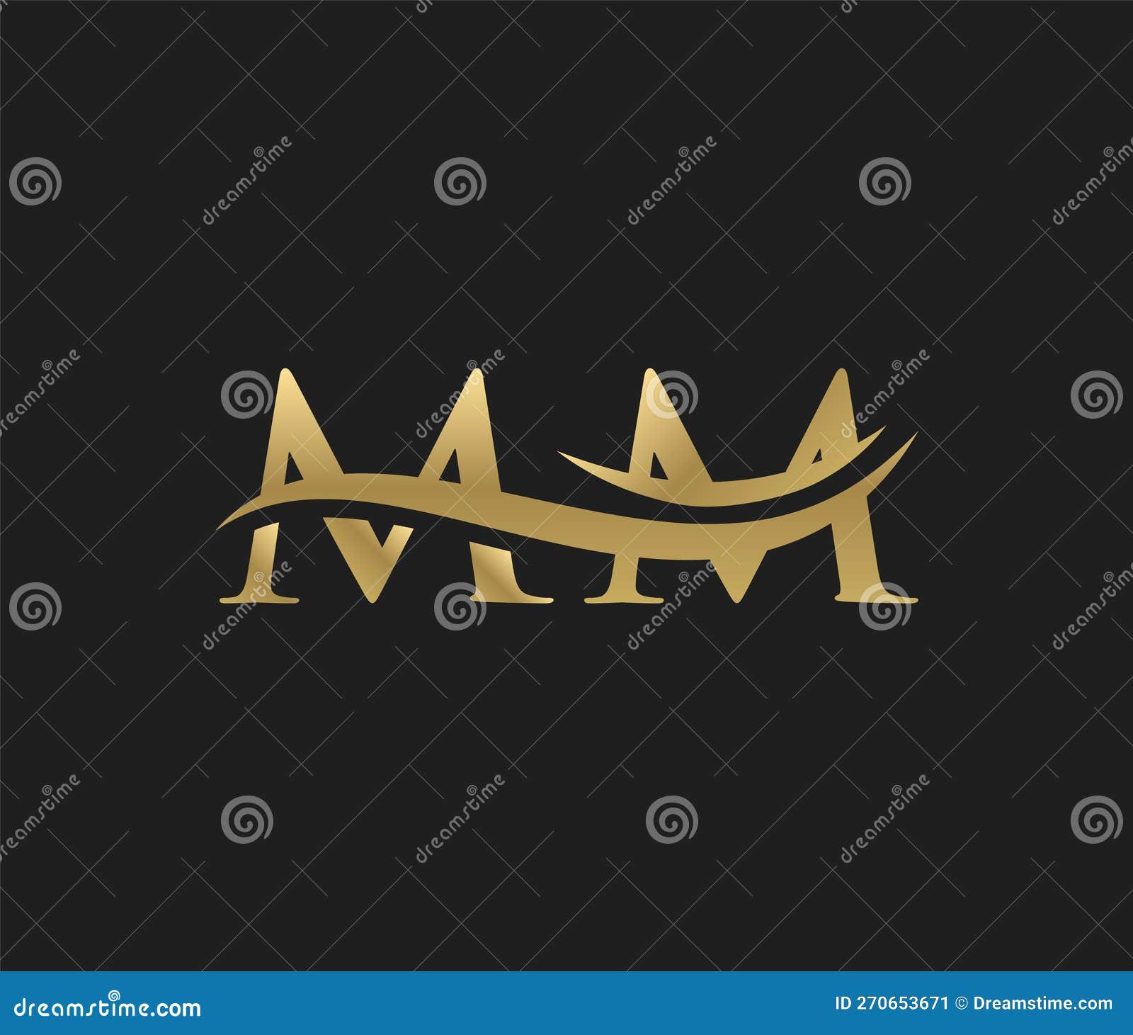 Letter M M linked logo stock vector. Illustration of business - 270653671