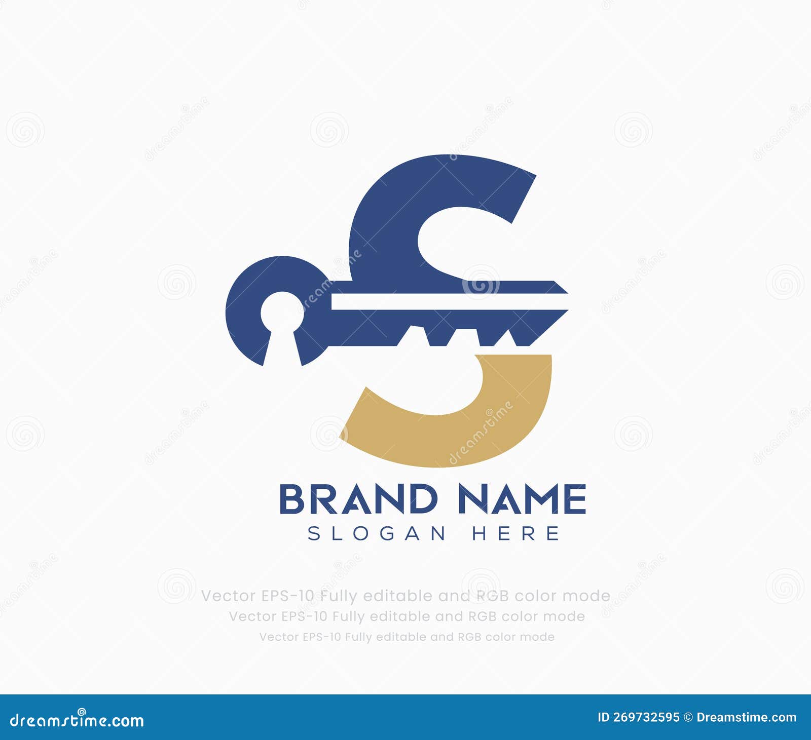 Letter S key logo stock vector. Illustration of diagram - 269732595