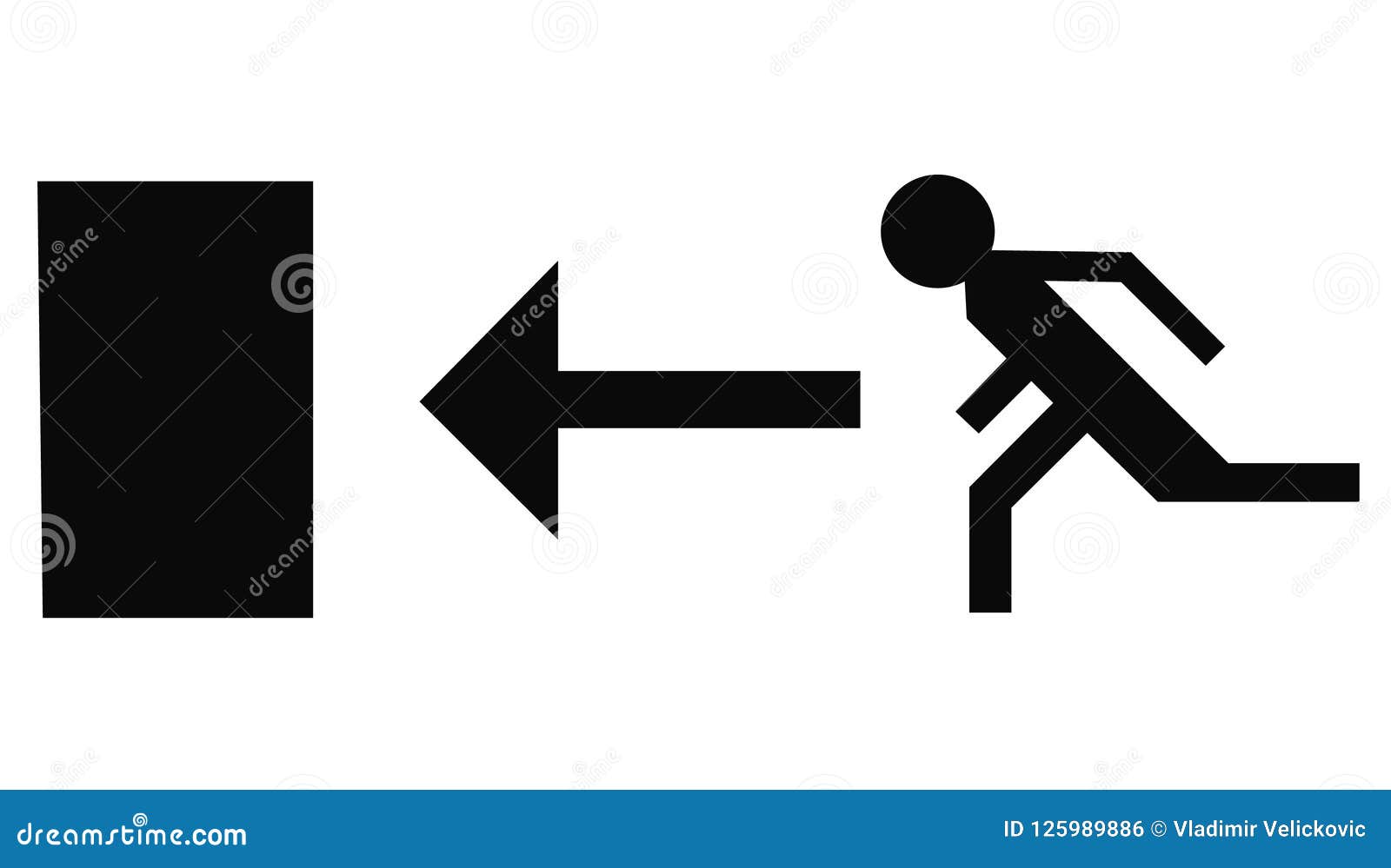 Exit sign, banner stock vector. Illustration of vector - 125989886