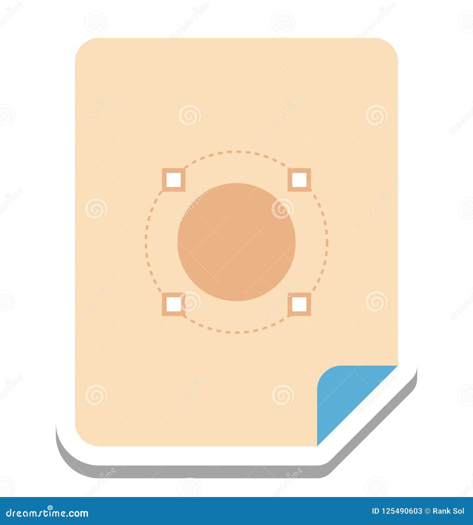 Vector File Extension, Anchor Points Vector Icon Stock Vector ...