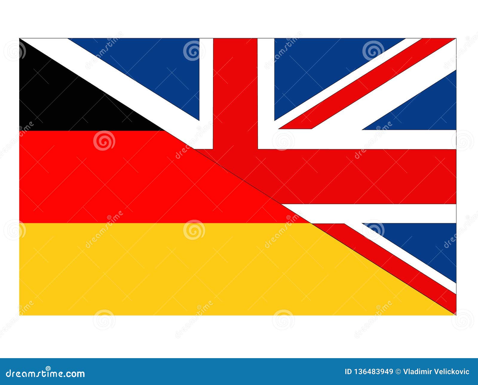 Great Britain and Germany Flags Stock Vector - Illustration of great ...
