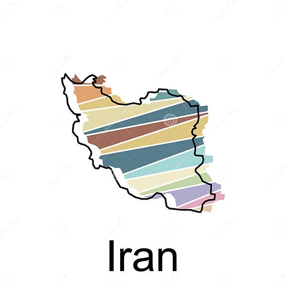 Vector File Map of Iran, Iran Regions Map Illustration Design Template ...