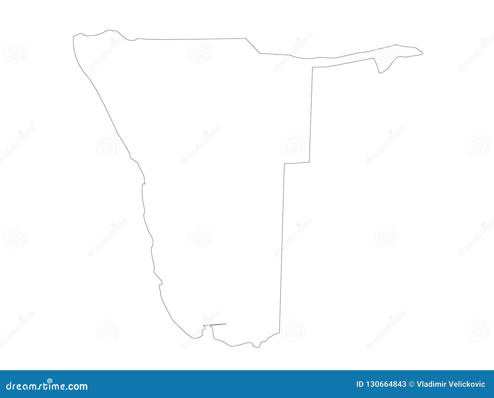 Namibia Map - Country in Southern Africa Stock Vector - Illustration of ...