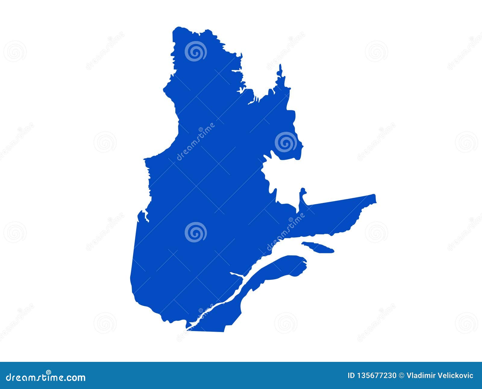 Quebec Map - the Biggest Province and Territory of Canada Stock Vector ...