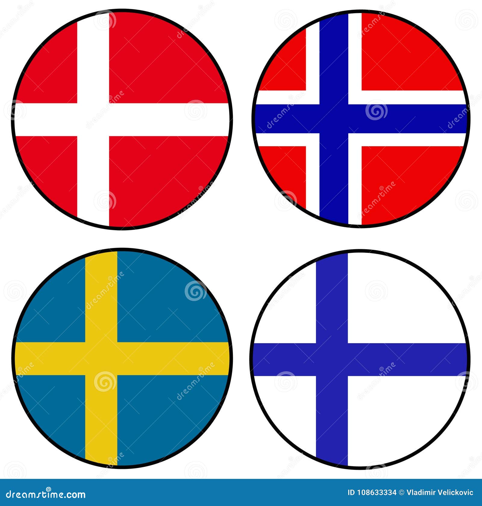 Scandinavian Countries Flags