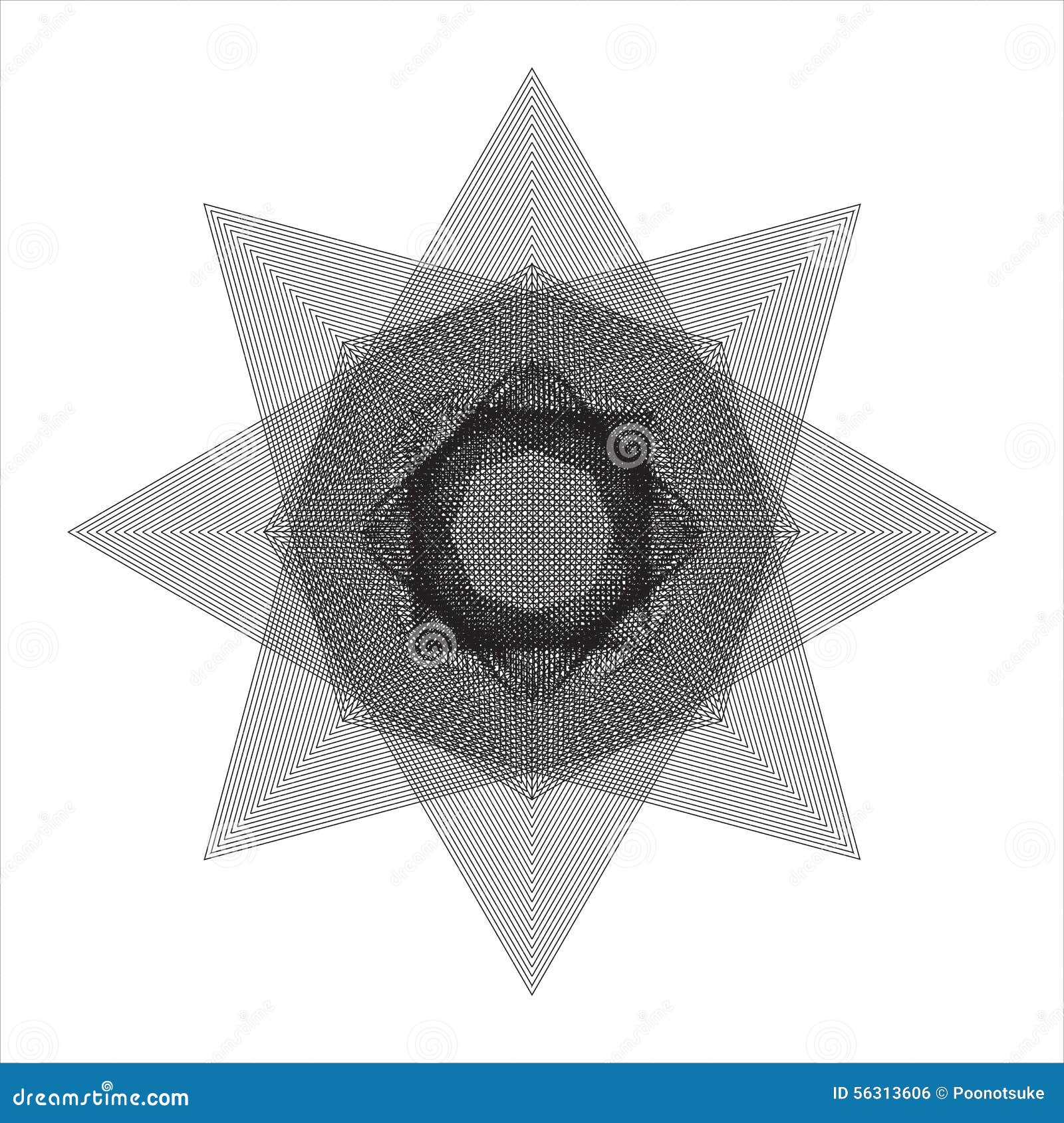 Vector File of Star Geometric Shapes on White Stock Vector ...