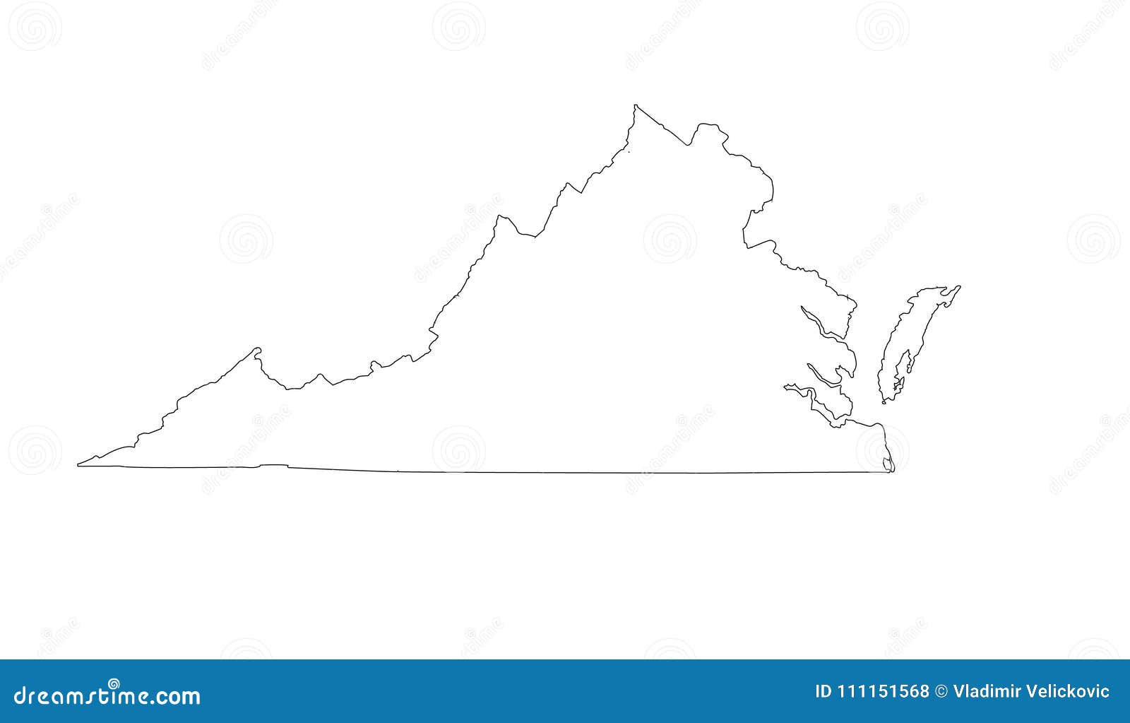 Virginia Map - State in the Southeastern and Mid-Atlantic Regions of ...