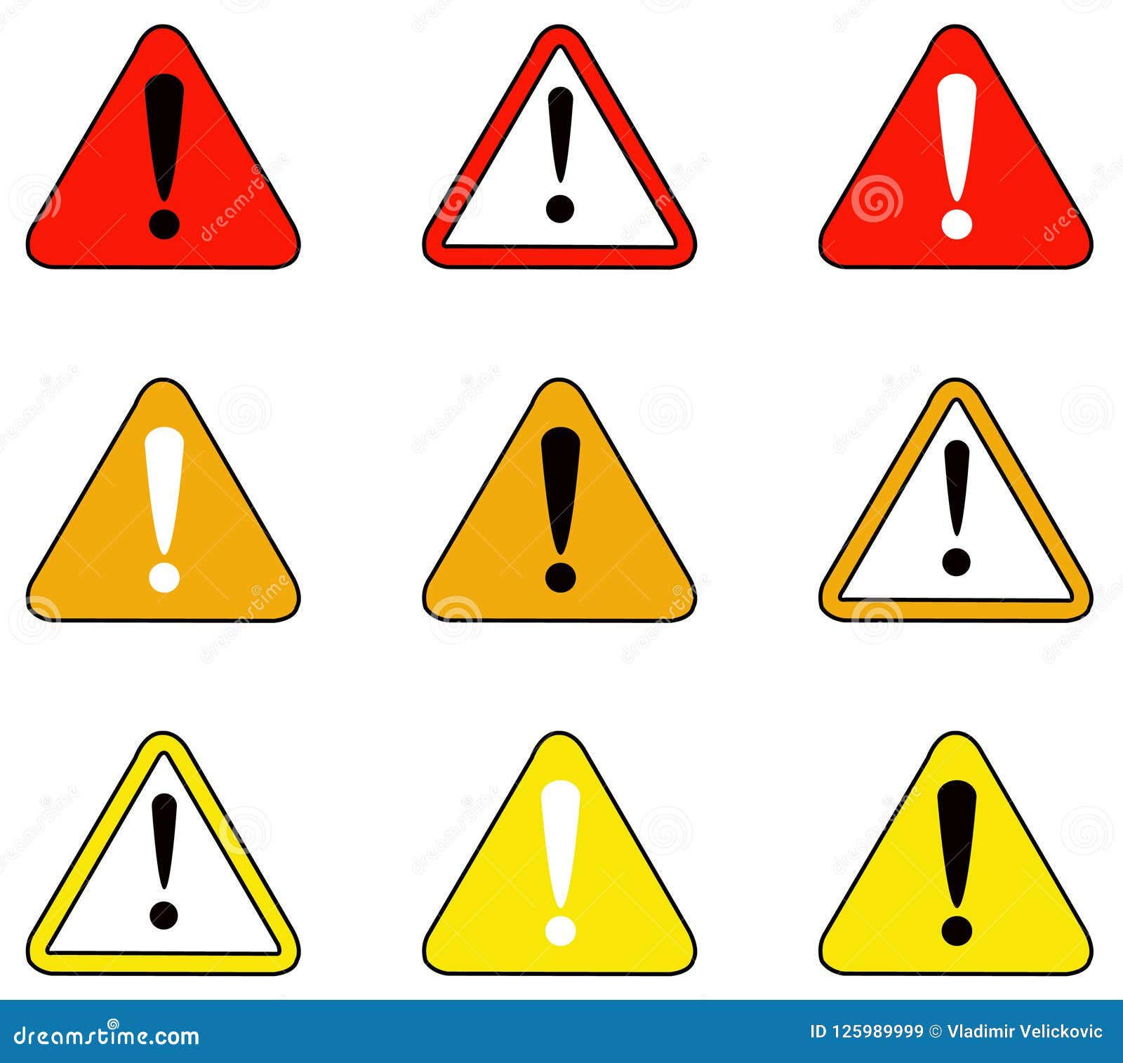 Warning signs collection stock vector. Illustration of collection ...