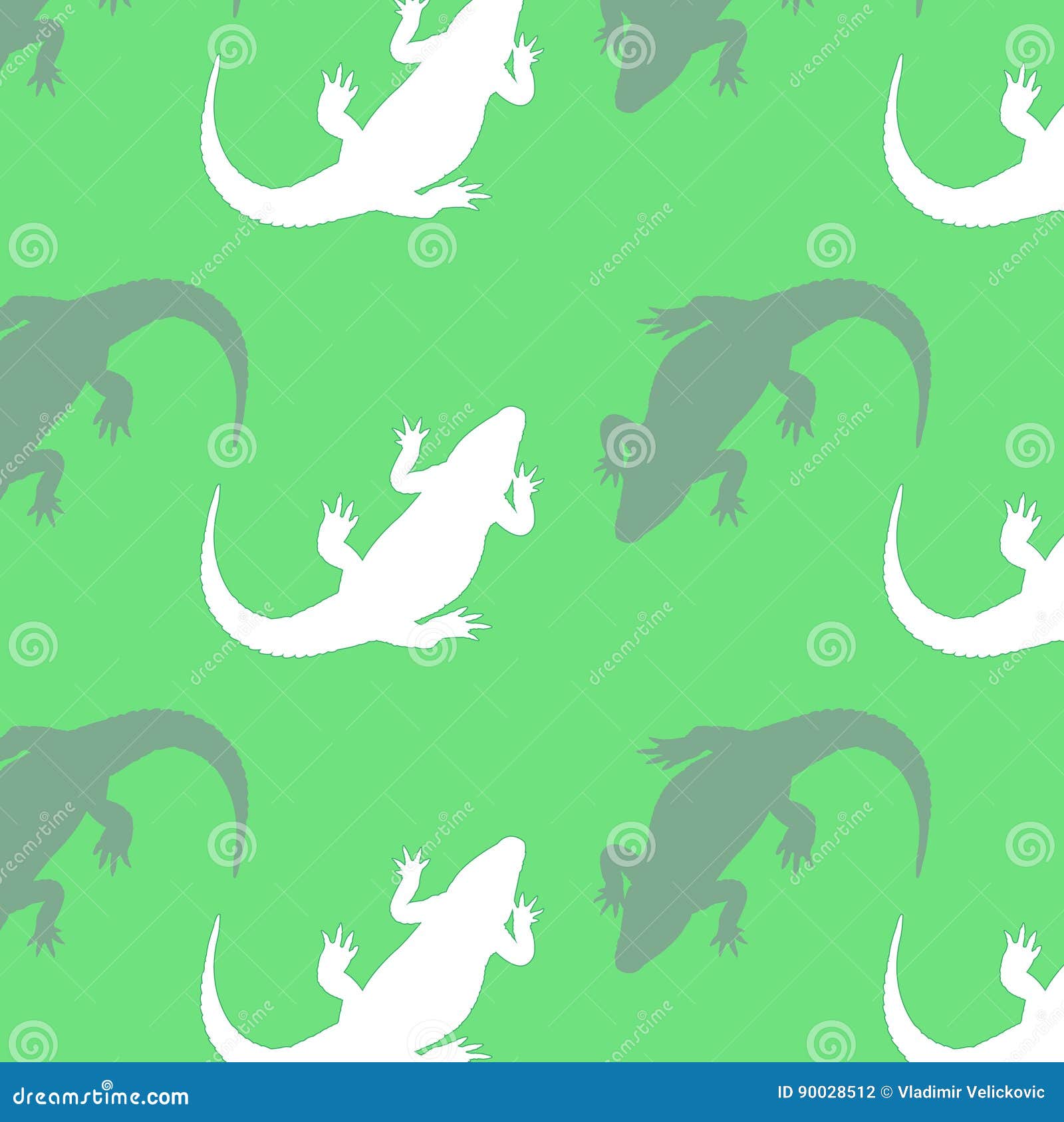 Wildlife Animals with Alligator, Pattern Stock Vector - Illustration of ...