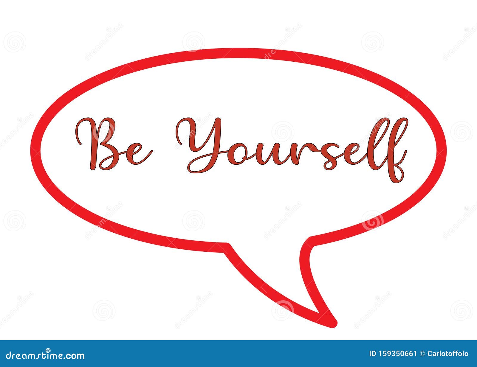 Be Yourself Isolated Comics Talk - Vector Stock Vector - Illustration ...