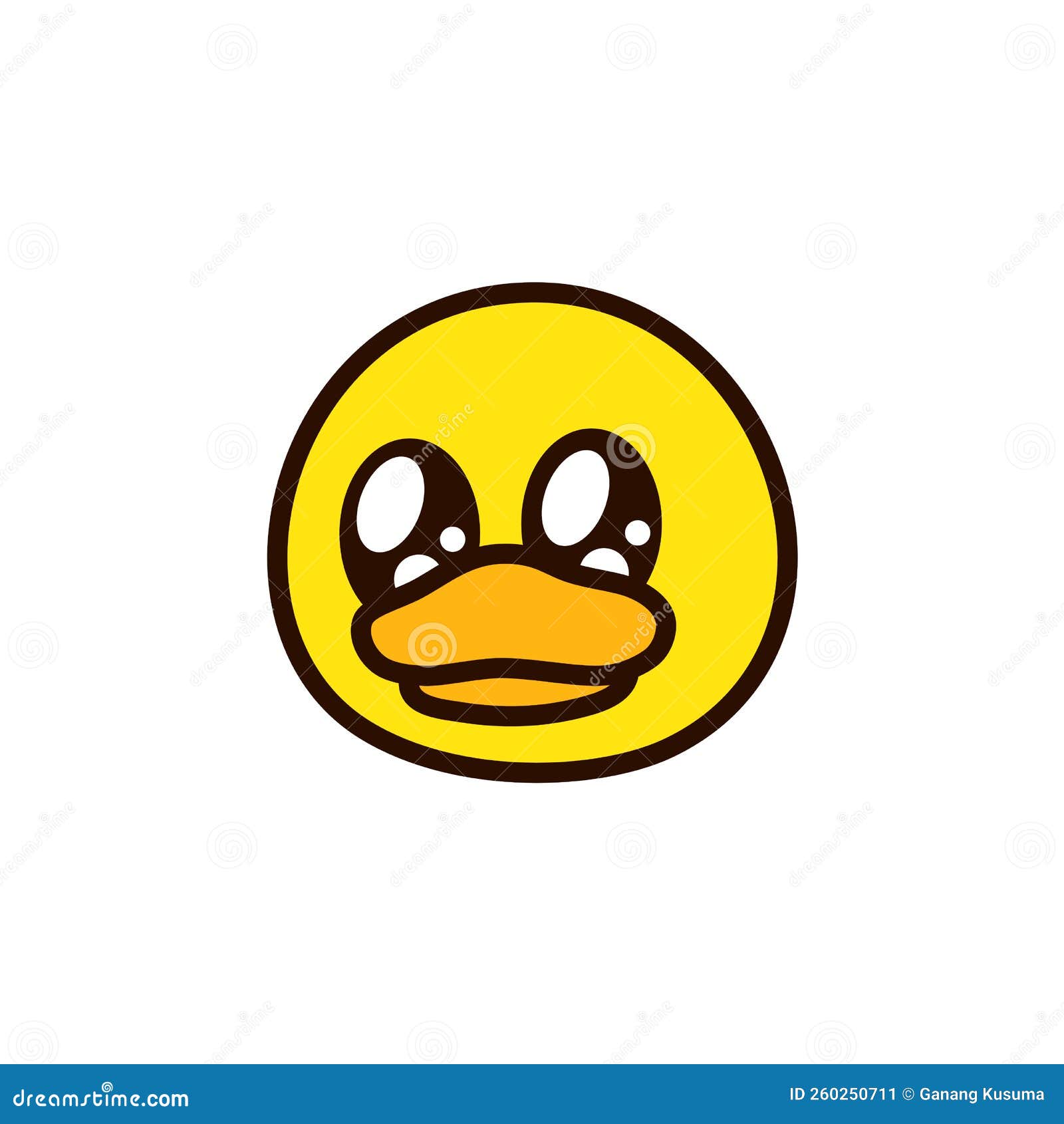 Vector Files of a Drawing Duck Face with Colored Doodle Style Stock ...