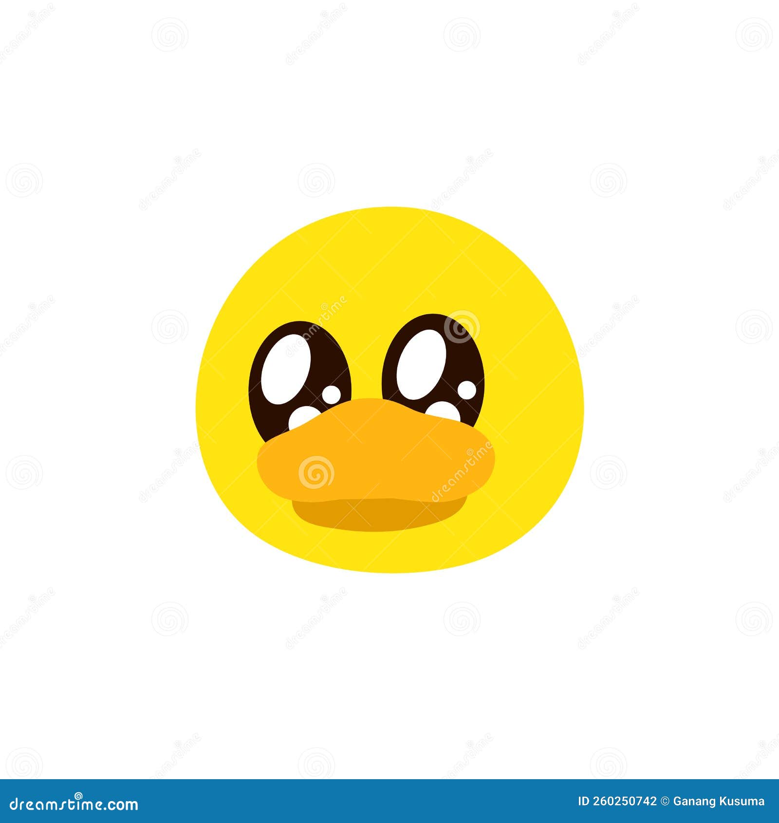 Vector Files of a Drawing Duck Face with Flat Design Style Stock Vector ...