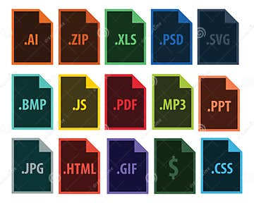 Vector Files extension stock vector. Illustration of document - 69676814