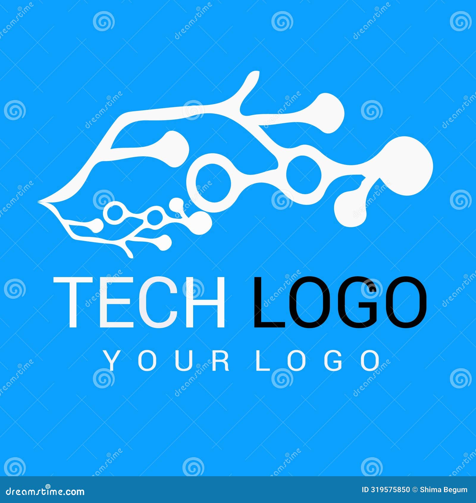 Tech Pattern Logo Vector Editable Templates Stock Vector - Illustration ...