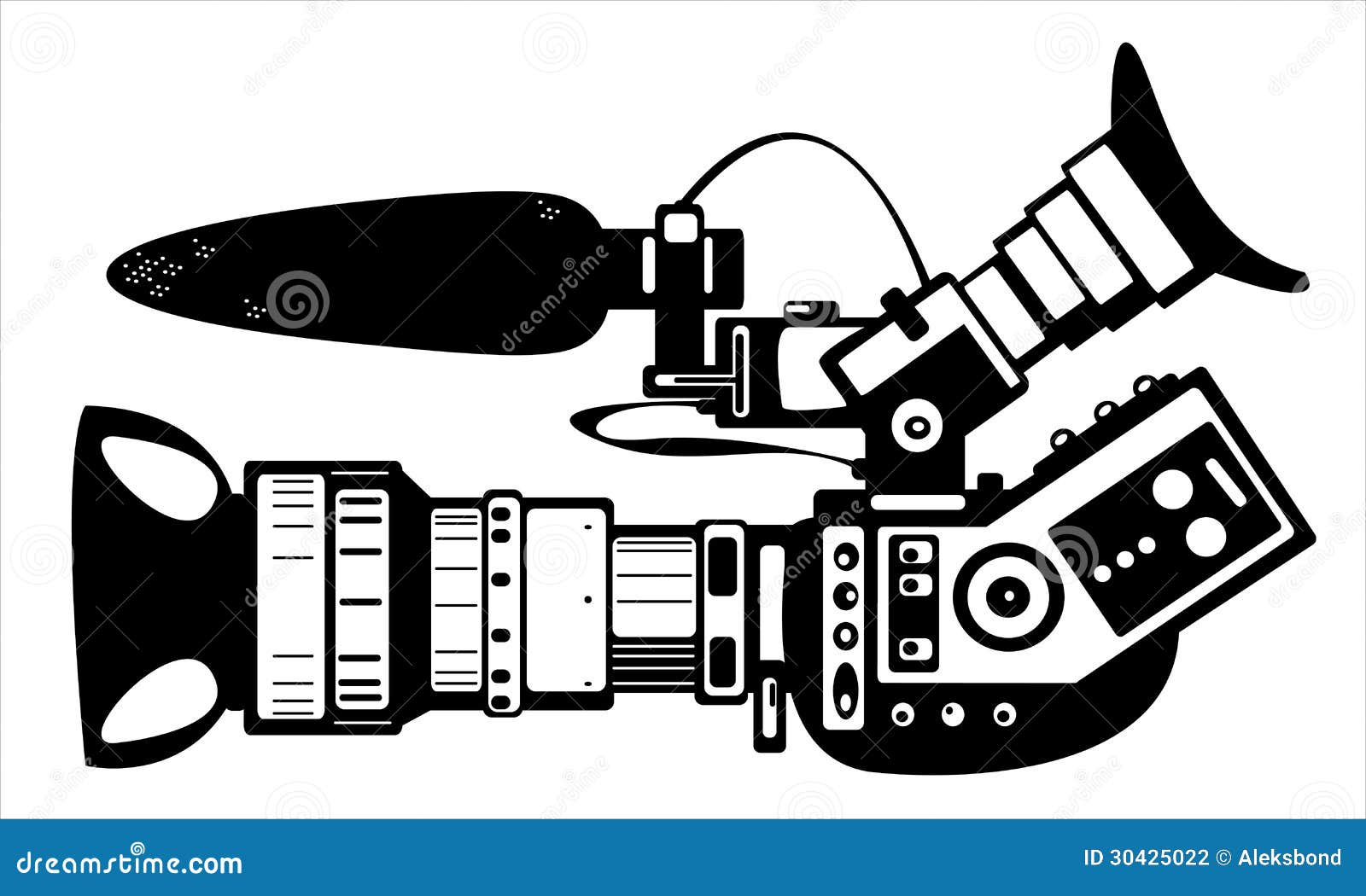Vector Film Modern Camera Isolated on White Stock Vector - Illustration ...