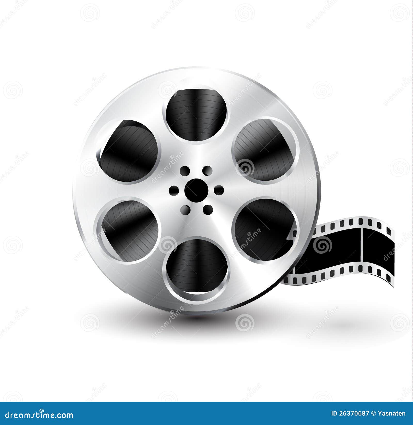 Vector film reel stock illustration. Illustration of film - 26370687
