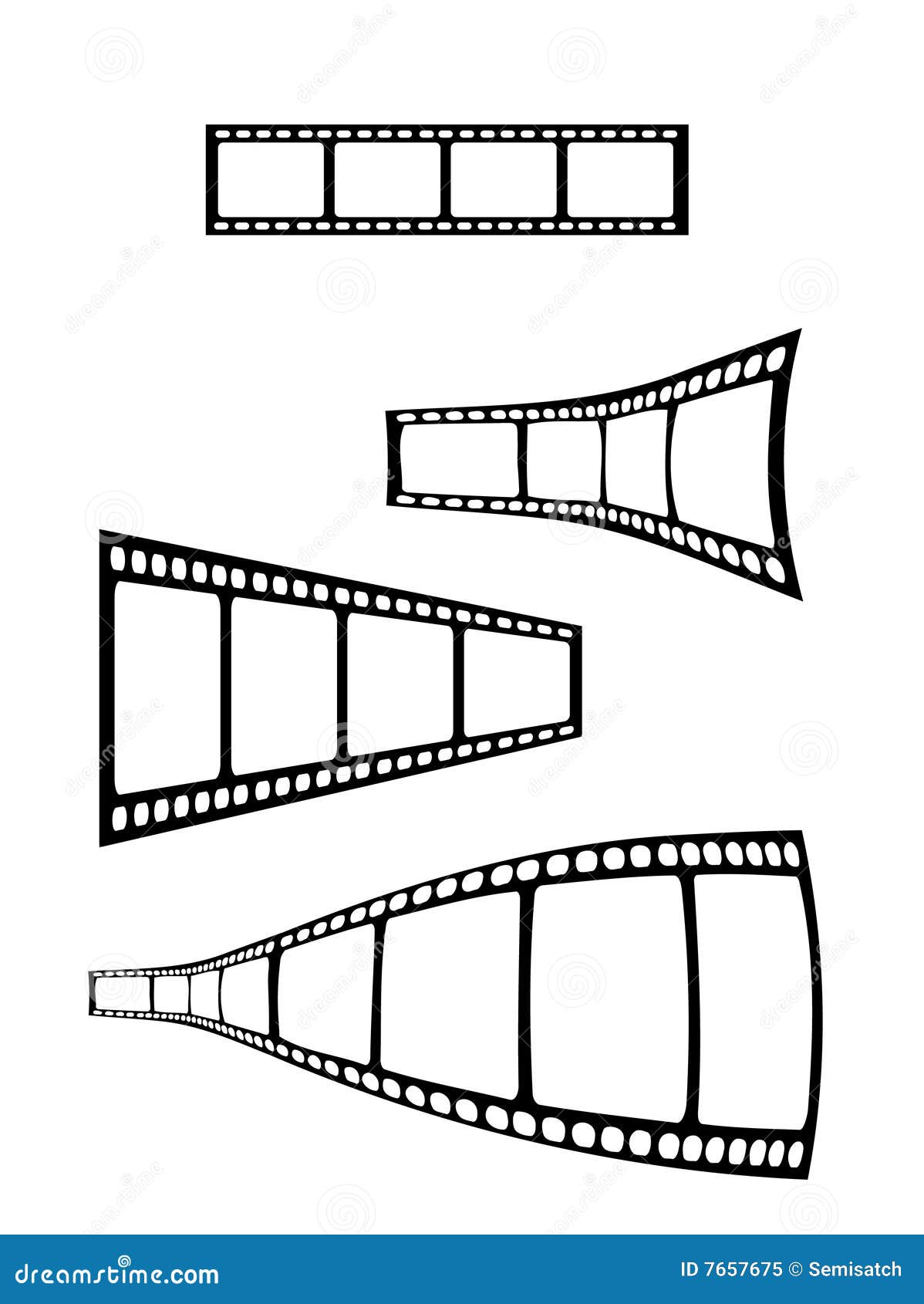 Vector film strip elements stock vector. Illustration of still - 7657675