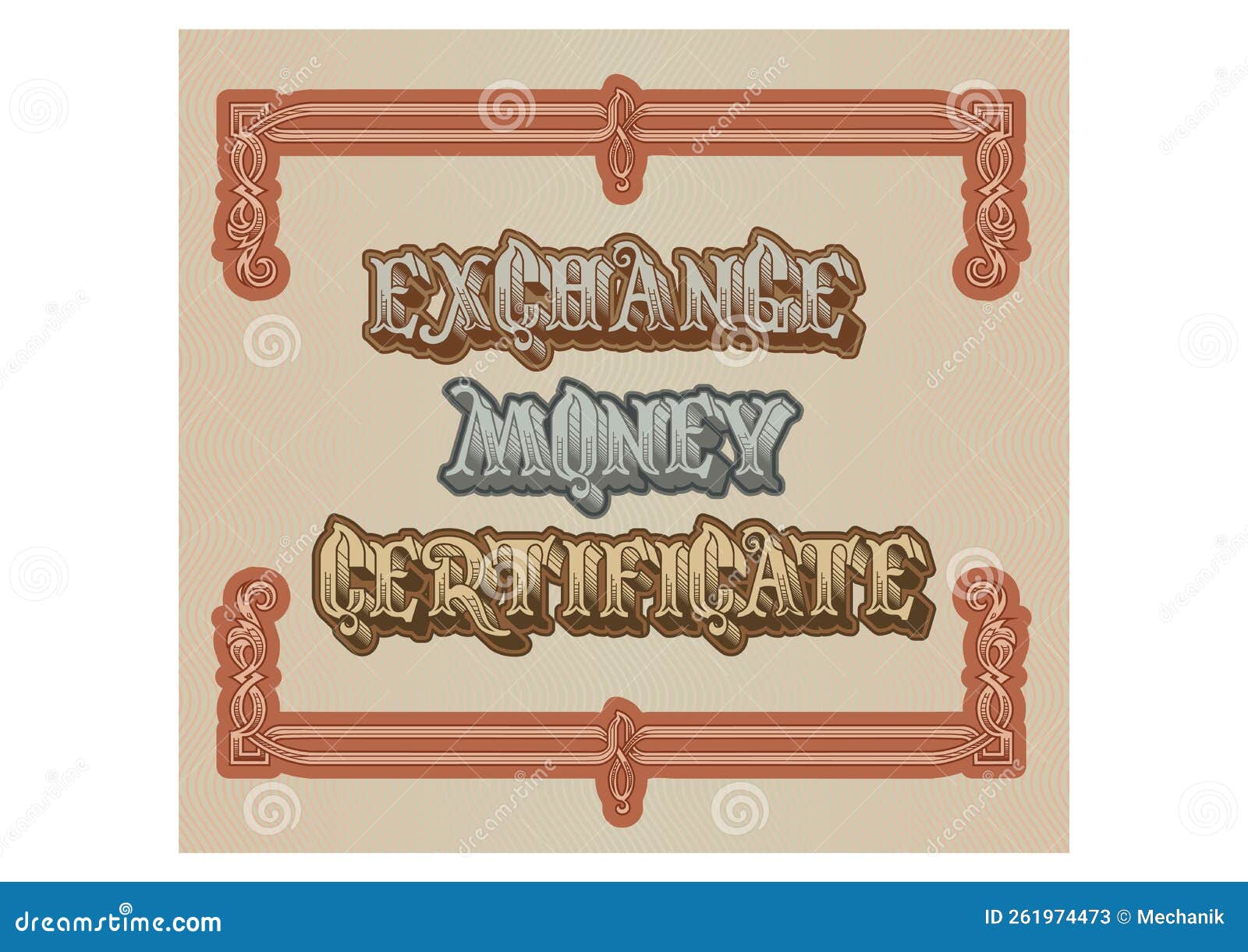 Vector Financial Lettering, Frames and Ornaments. Stock Vector ...