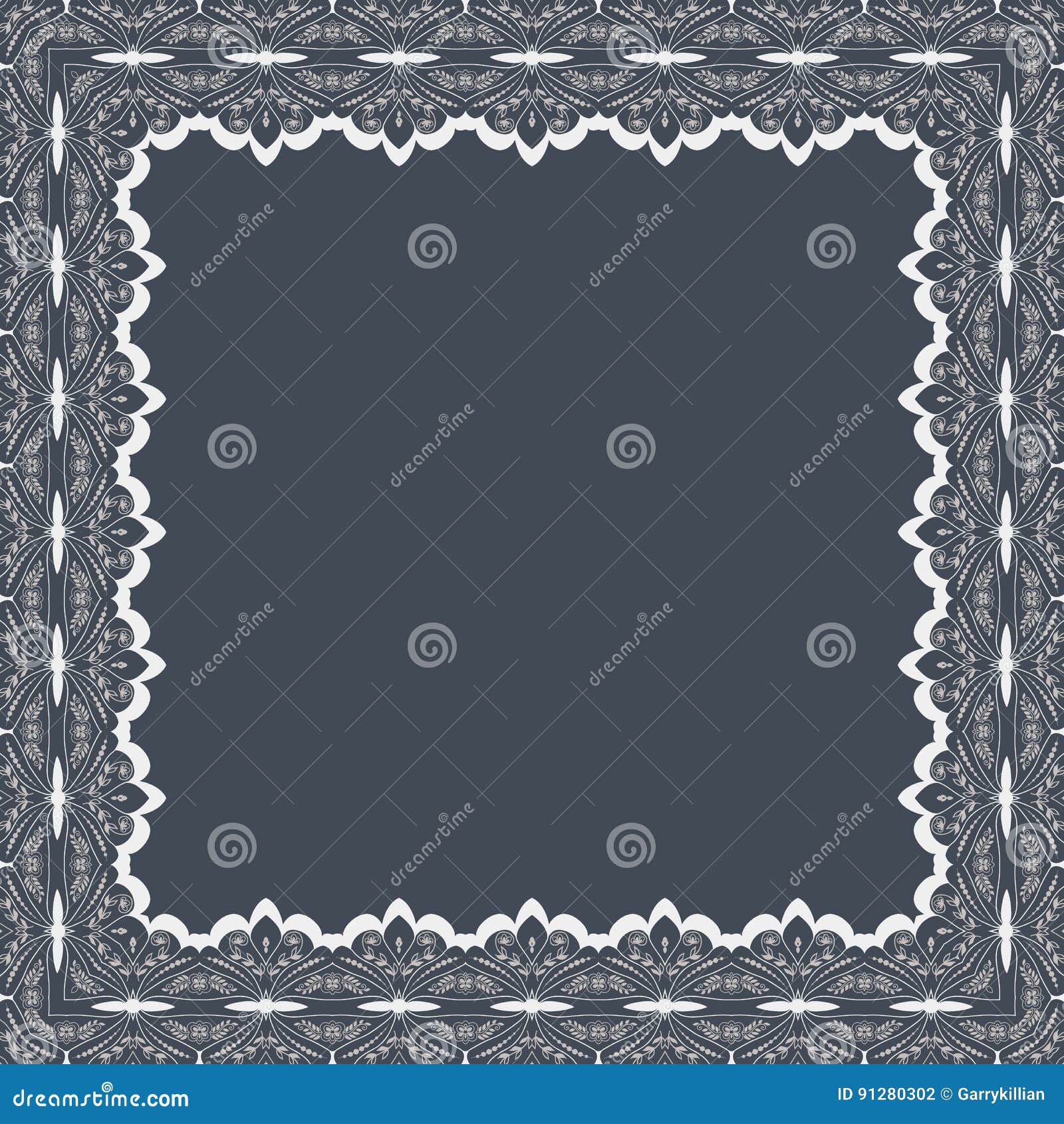 Vector Fine Floral Square Frame. Decorative Element for Invitations and ...