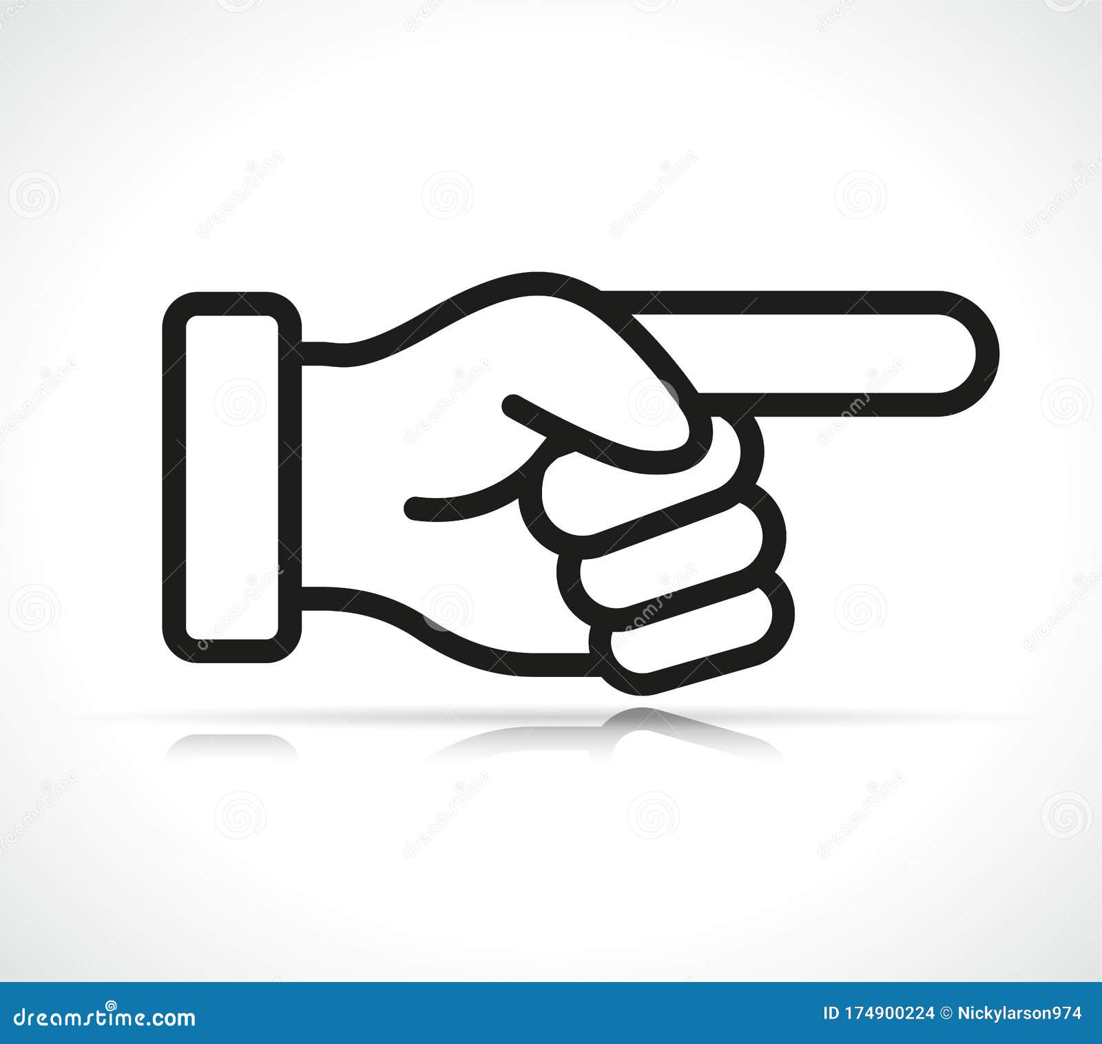 Vector Finger Indicating Direction Symbol Stock Vector - Illustration ...