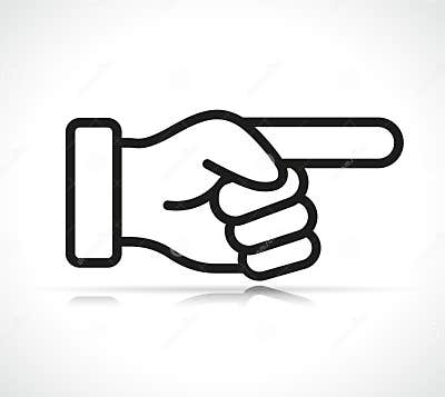 Vector Finger Indicating Direction Symbol Stock Vector - Illustration ...