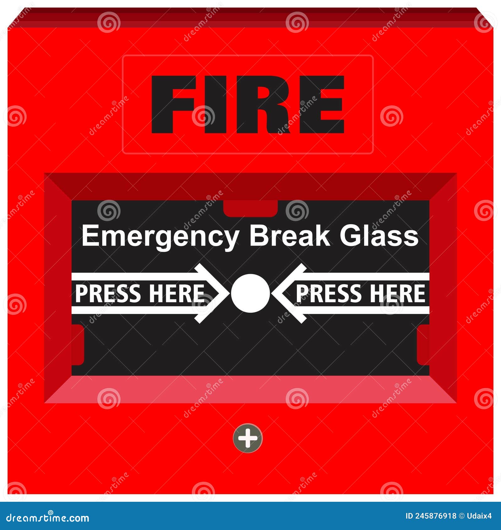 Vector Fire Alarm Emergency Break Glass Press Here Warning Tool Stock ... Vector Fire Alarm Emergency Break Glass Press Here Warning Tool Stock ...