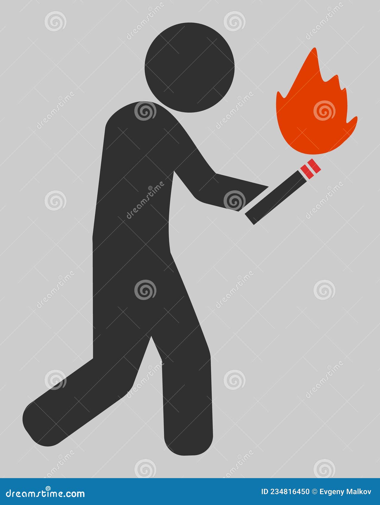 Vector Fire Arsonist Icon Illustration Stock Vector - Illustration of ...