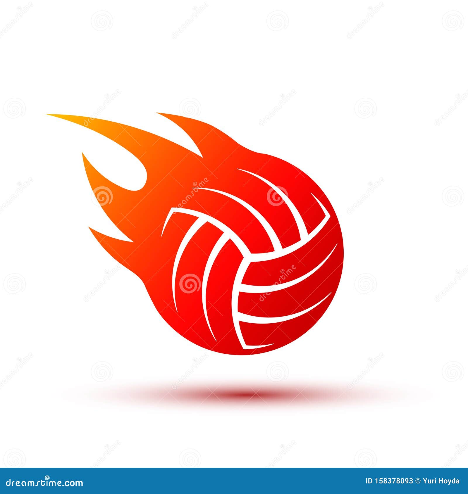 Vector Fire Ball Logo Design. Fiery Volleyball Ball. Stock Vector ... Vector Fire Ball Logo Design. Fiery Volleyball Ball. Stock Vector ...