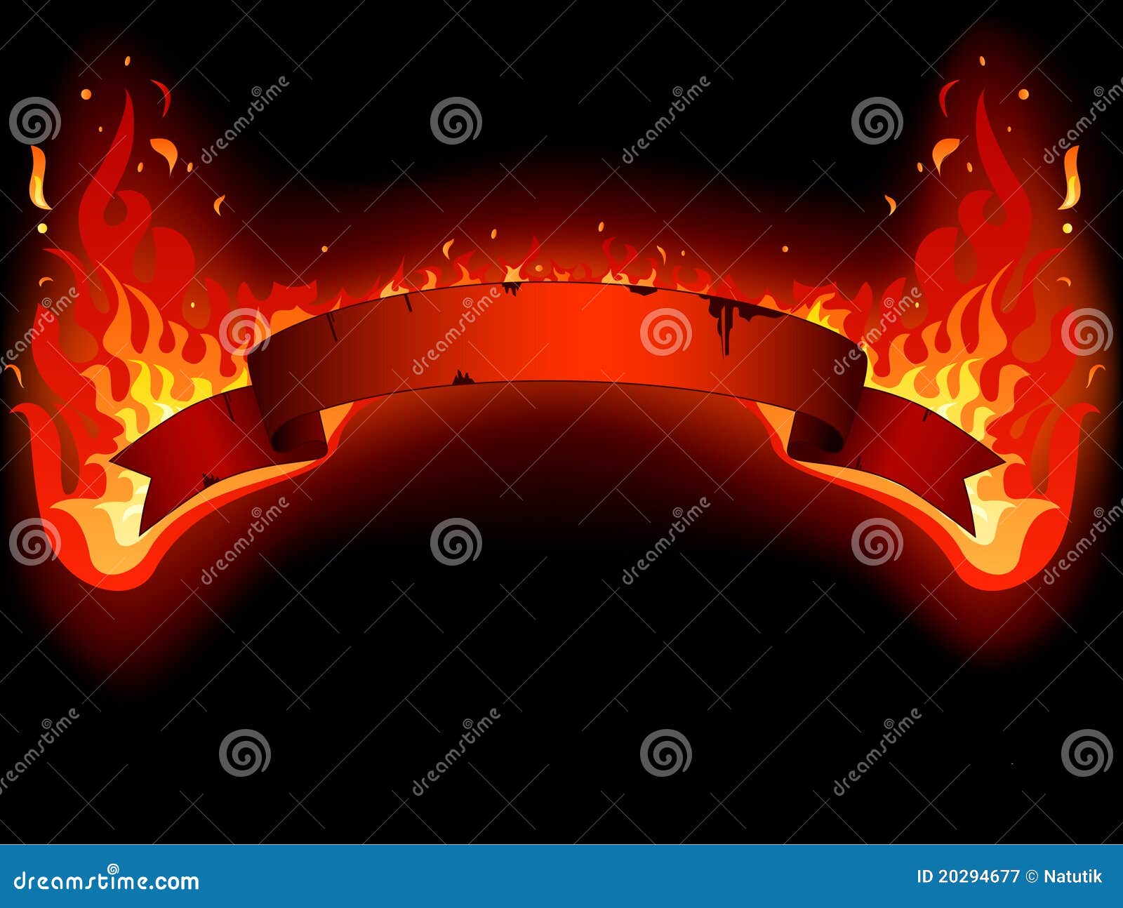 Vector of fire banner stock vector. Illustration of fall - 20294677