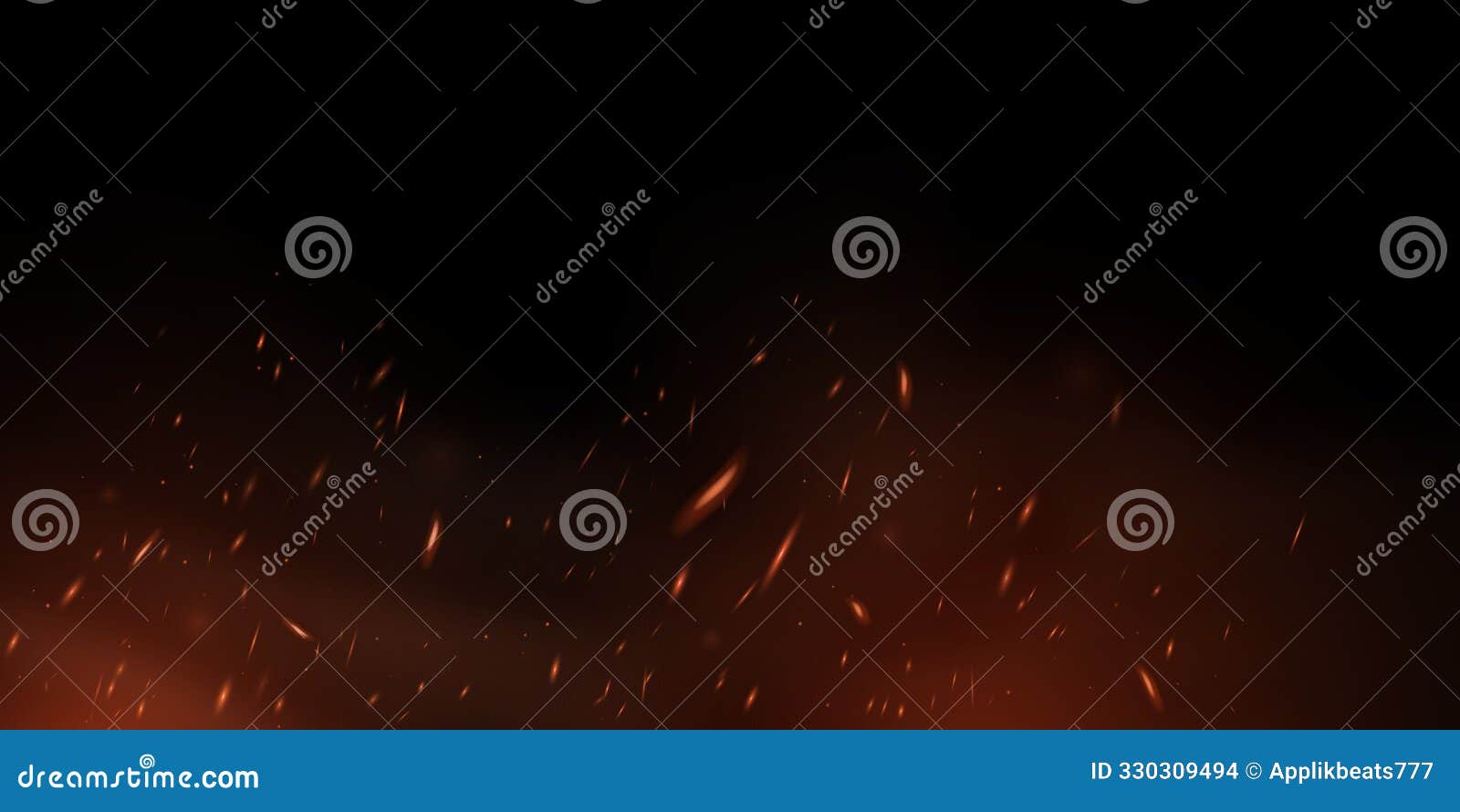 Flame With Sparks, Fire With Flying Cinder, Abstract Glowing Embers ...