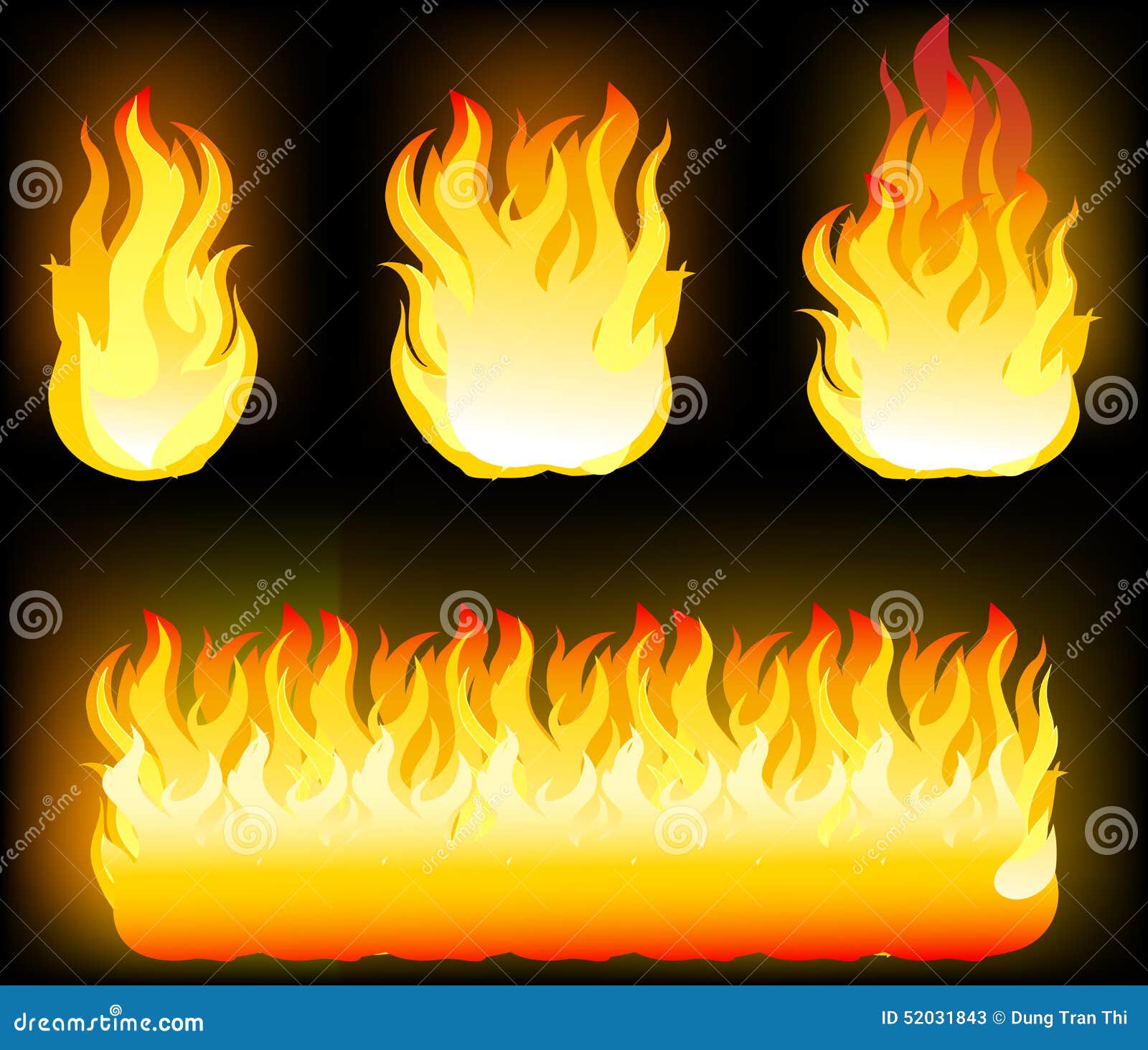 Vector of Fire Elements stock vector. Illustration of flammable - 52031843