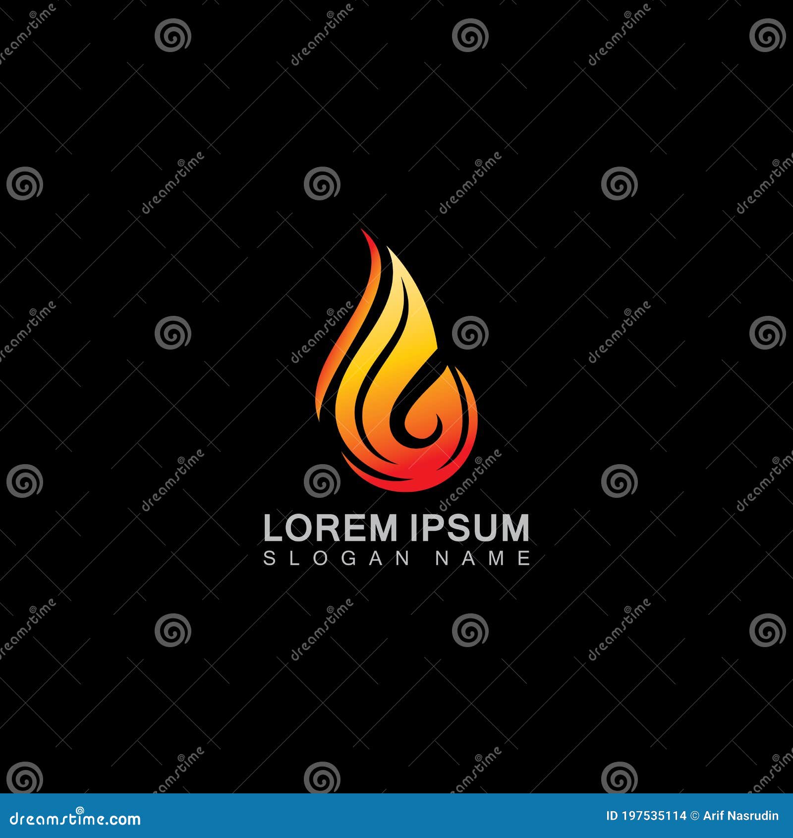 Modello Di Logo Illustrazione Di Un Elemento Di Fiamma Vetrificabile ...