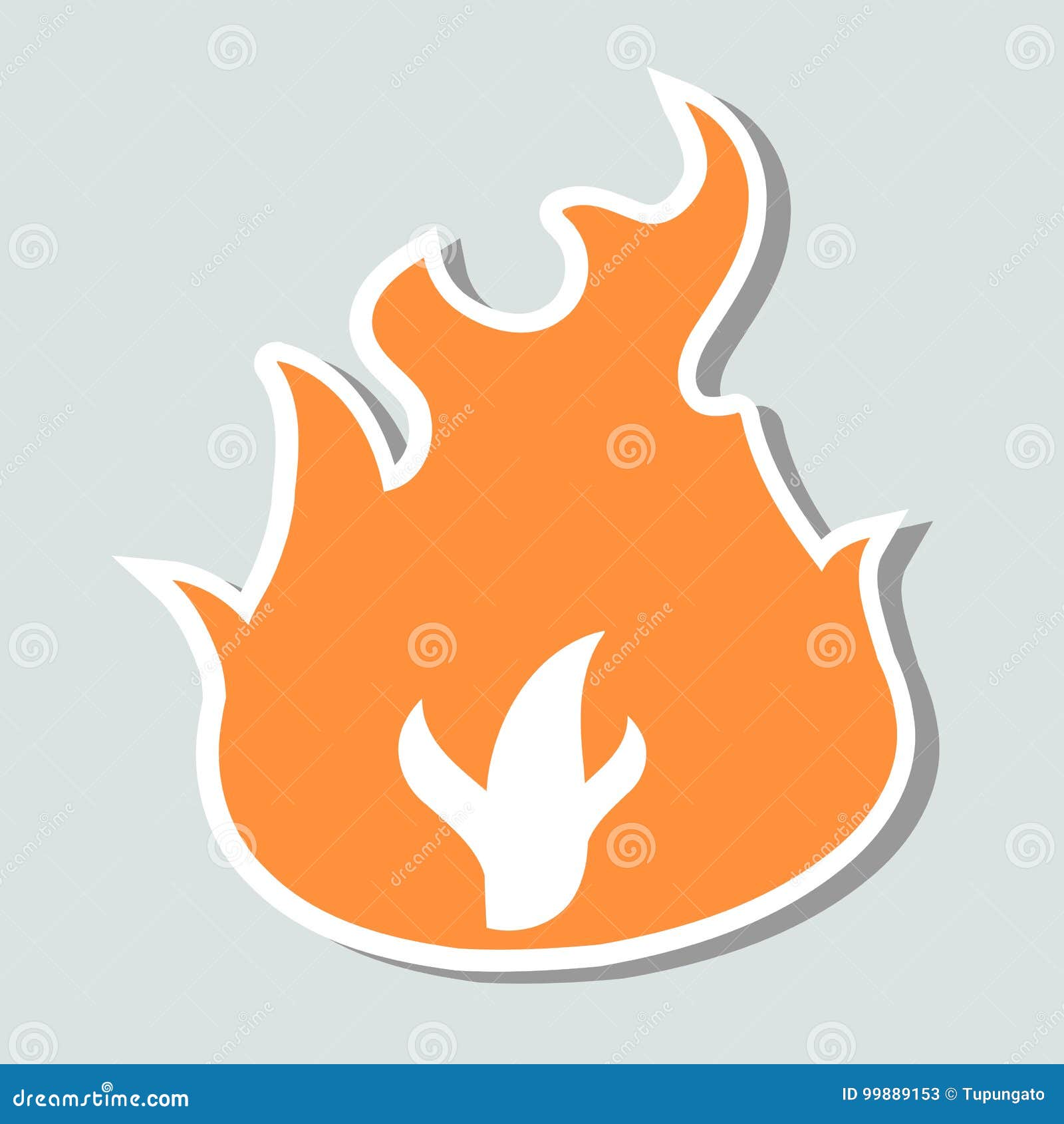 Vector fire icon stock vector. Illustration of vector - 99889153