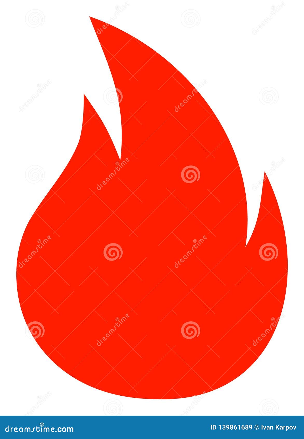 Vector Fire Icon stock vector. Illustration of design - 139861689