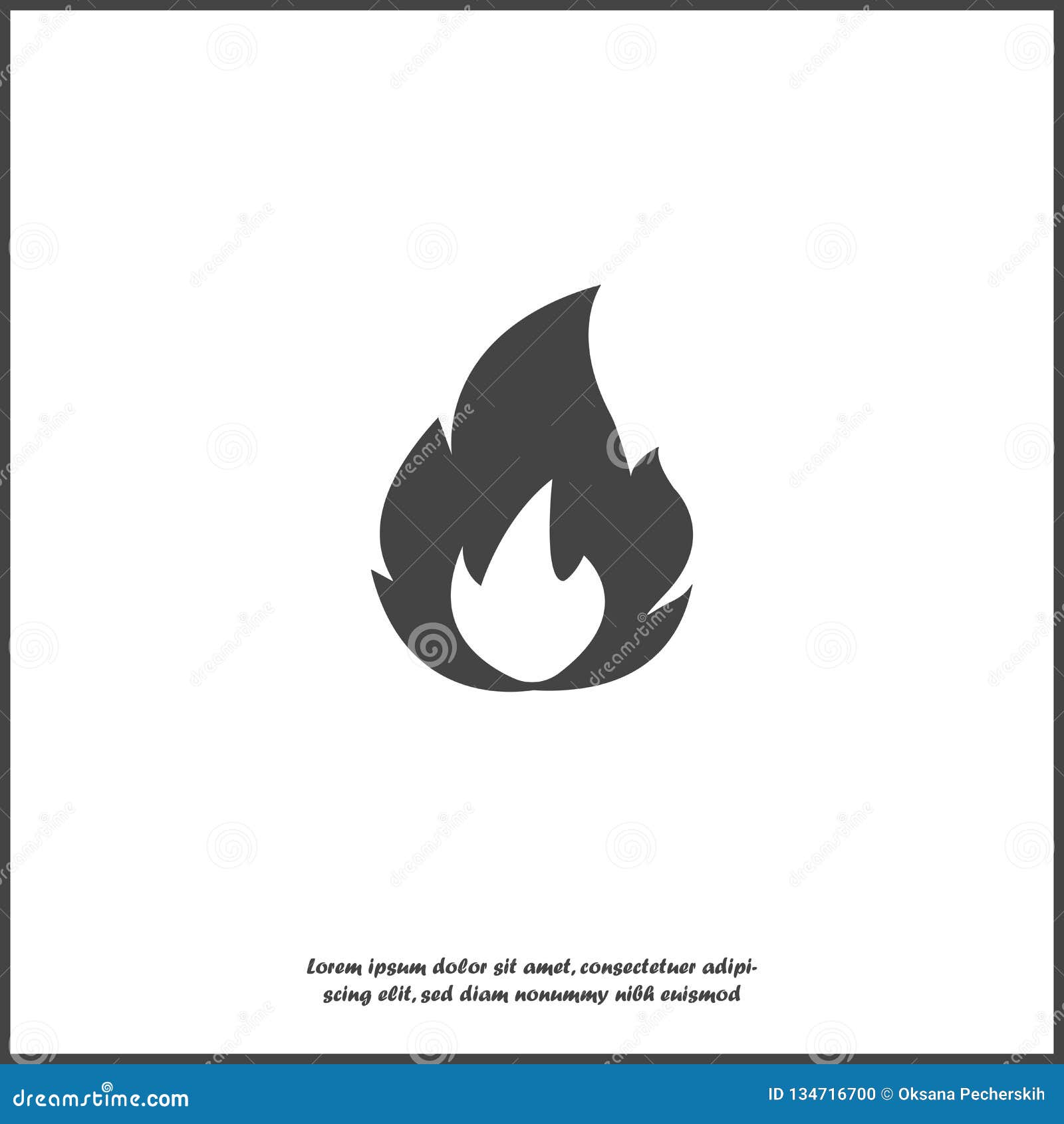 Vector Fire Icon On White Isolated Background. Layers Grouped For Easy ...