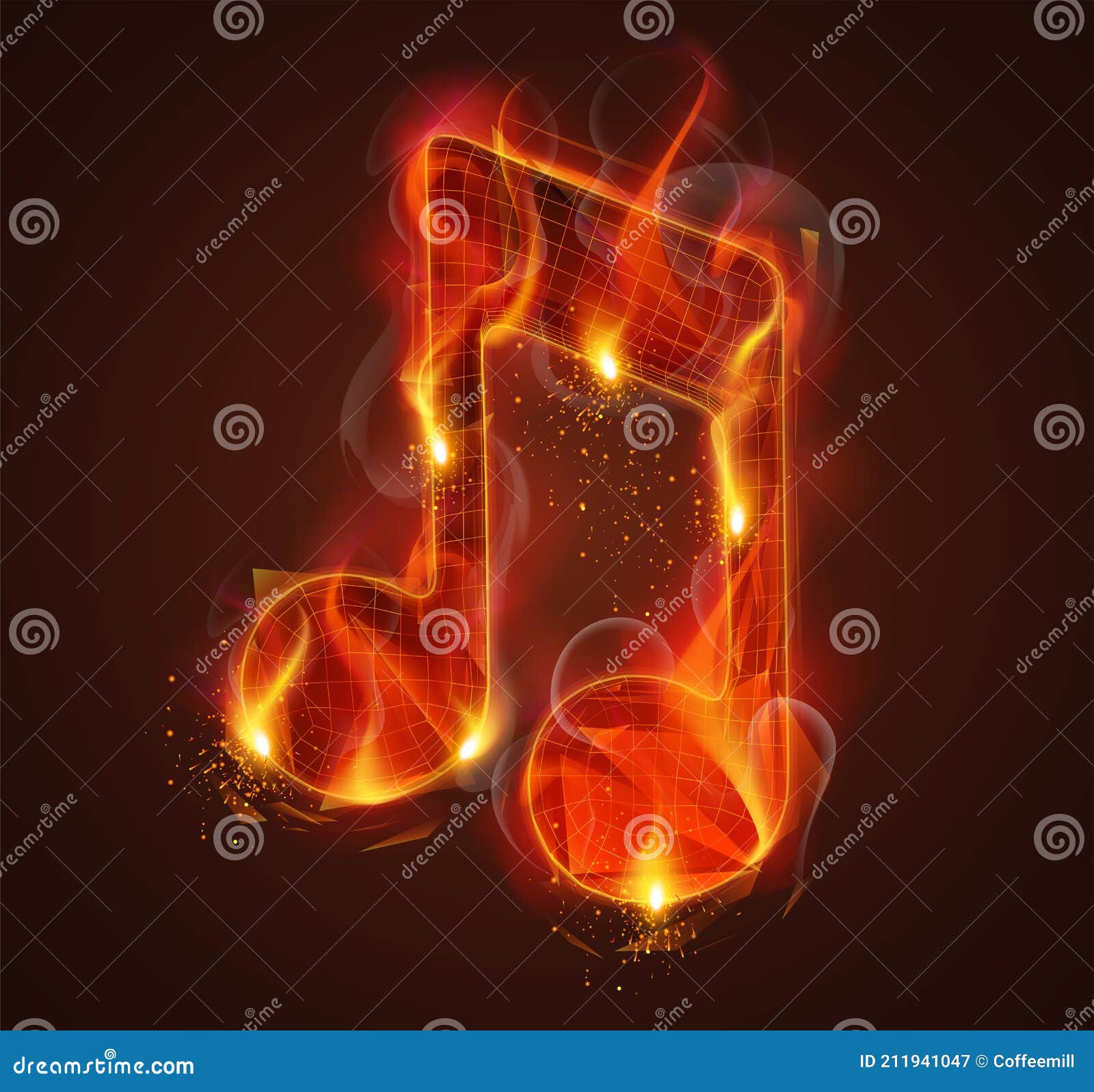 Vector Fire Symbol. Bright Burning Stock Vector - Illustration of glow ...