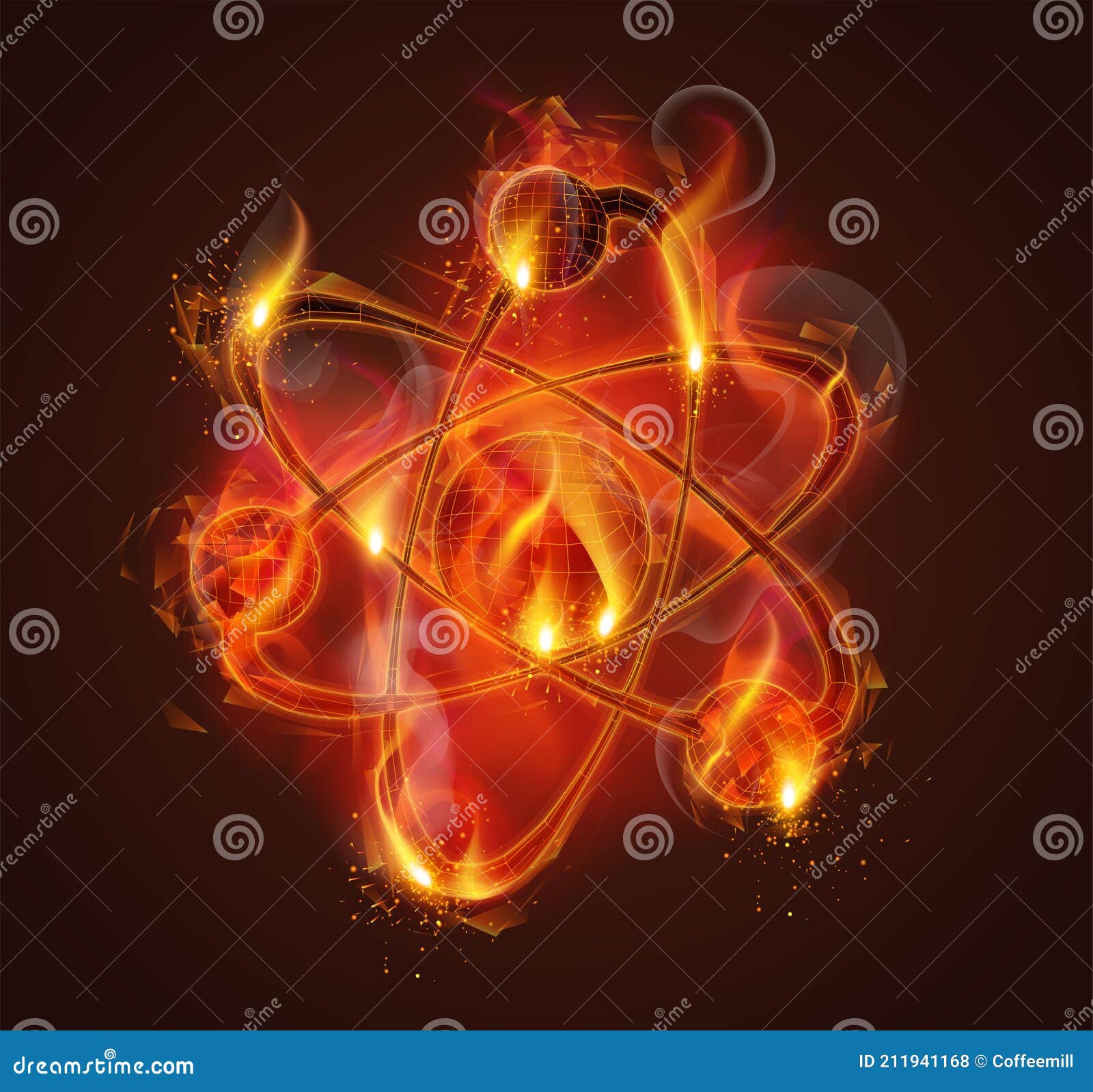 Vector Fire Symbol. Bright Burning Stock Vector - Illustration of ...