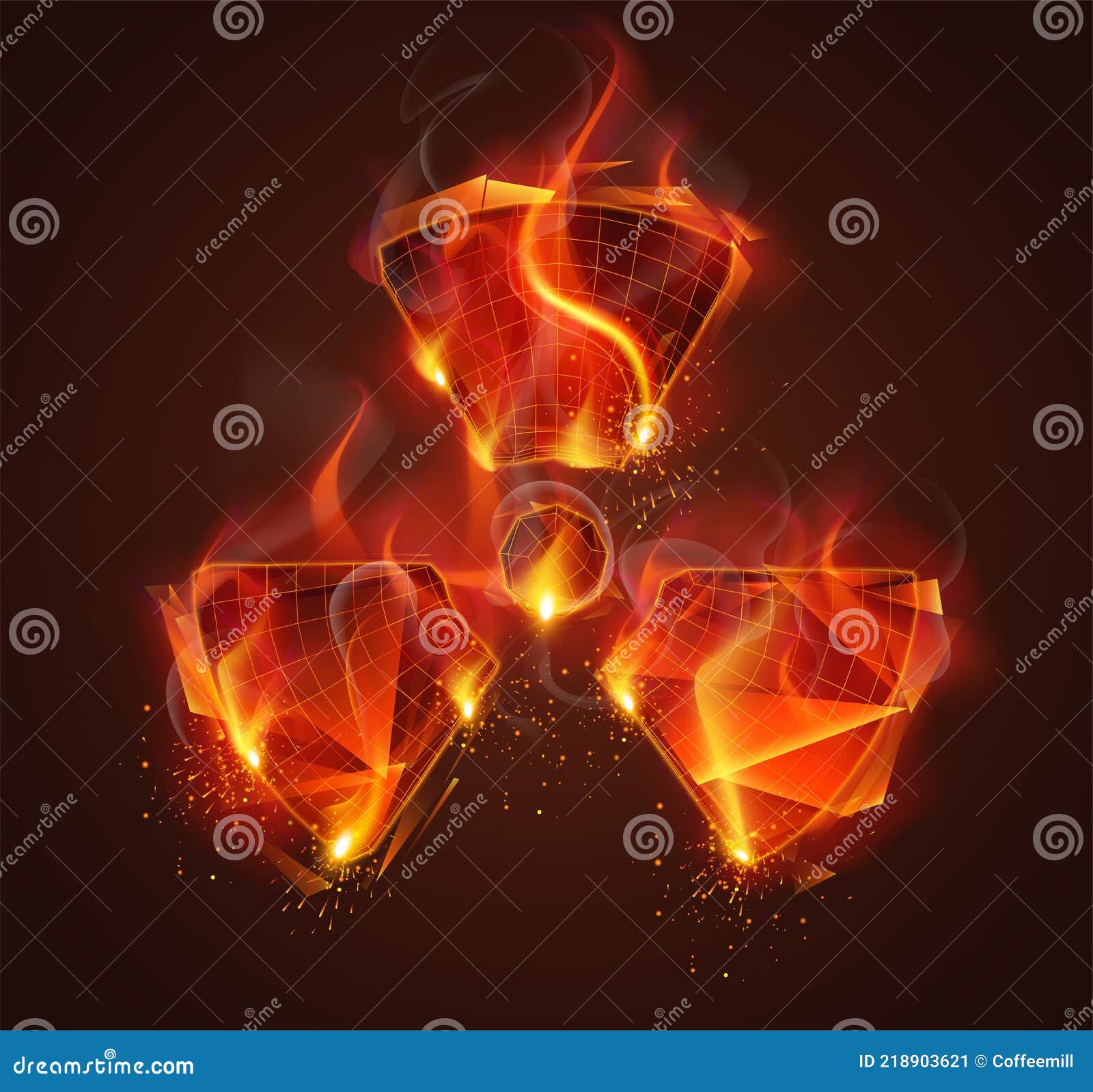 Vector Fire Symbol. Bright Burning Stock Vector - Illustration of power ...