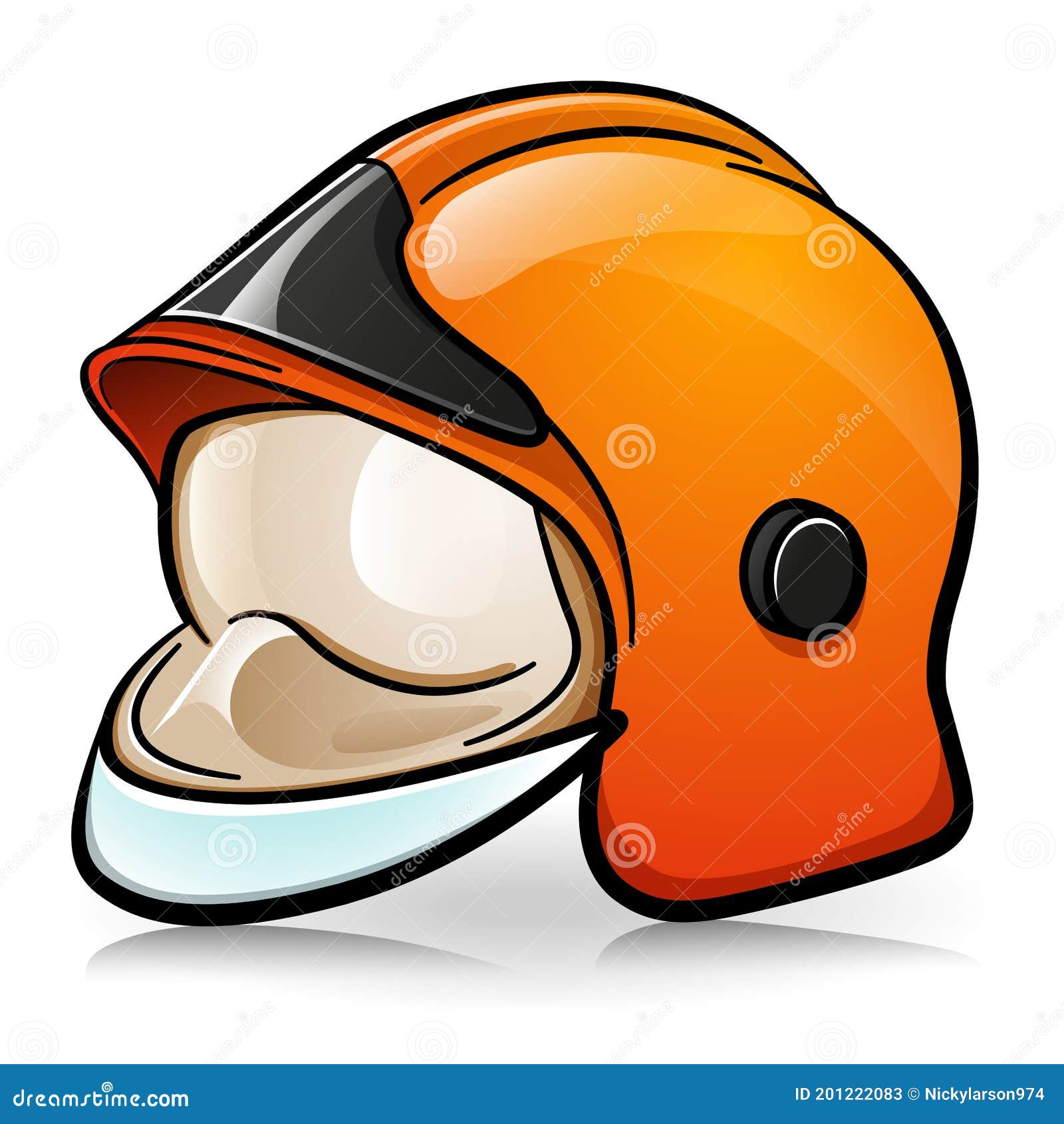 Vector Firefighter Helmet Cartoon Illustration Stock Vector ...