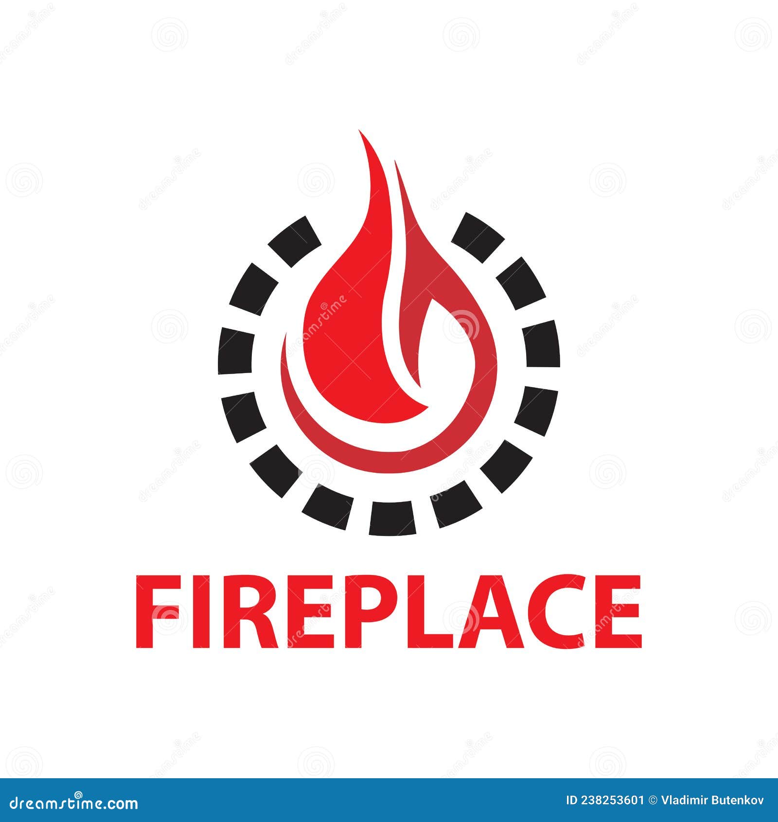Vector Fireplace Logo for Pizzeria, Bakery, Home Stock Vector ...