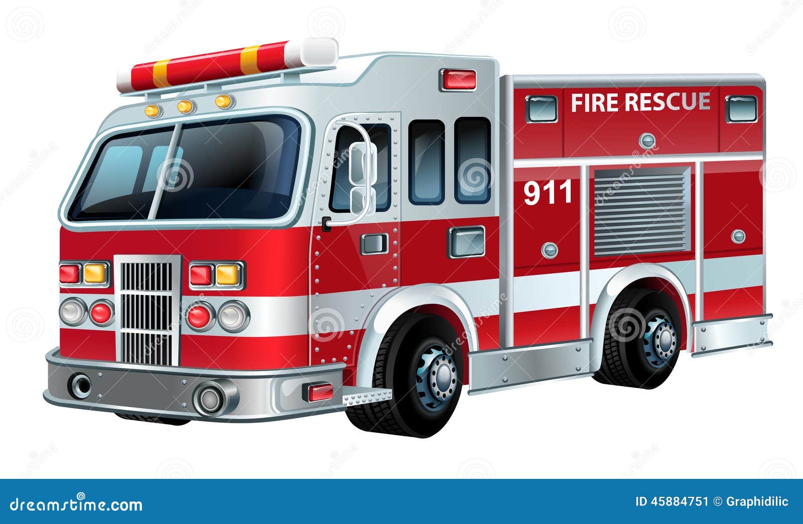 Vector Firetruck Stock Vector - Image: 45884751