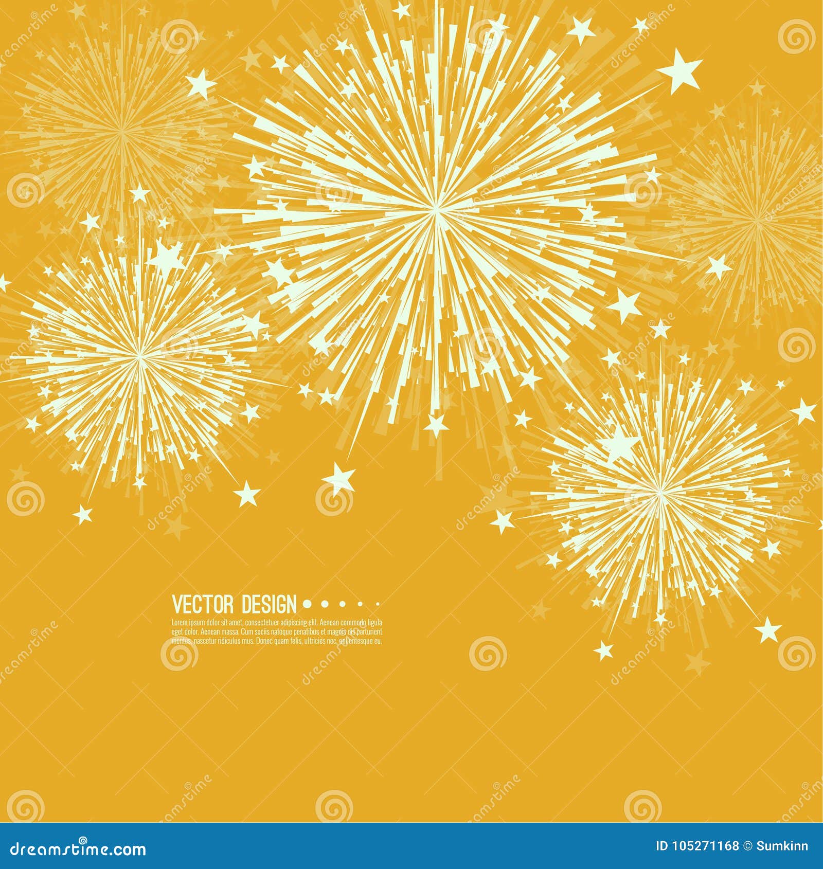 Vector firework design. stock vector. Illustration of firework - 105271168