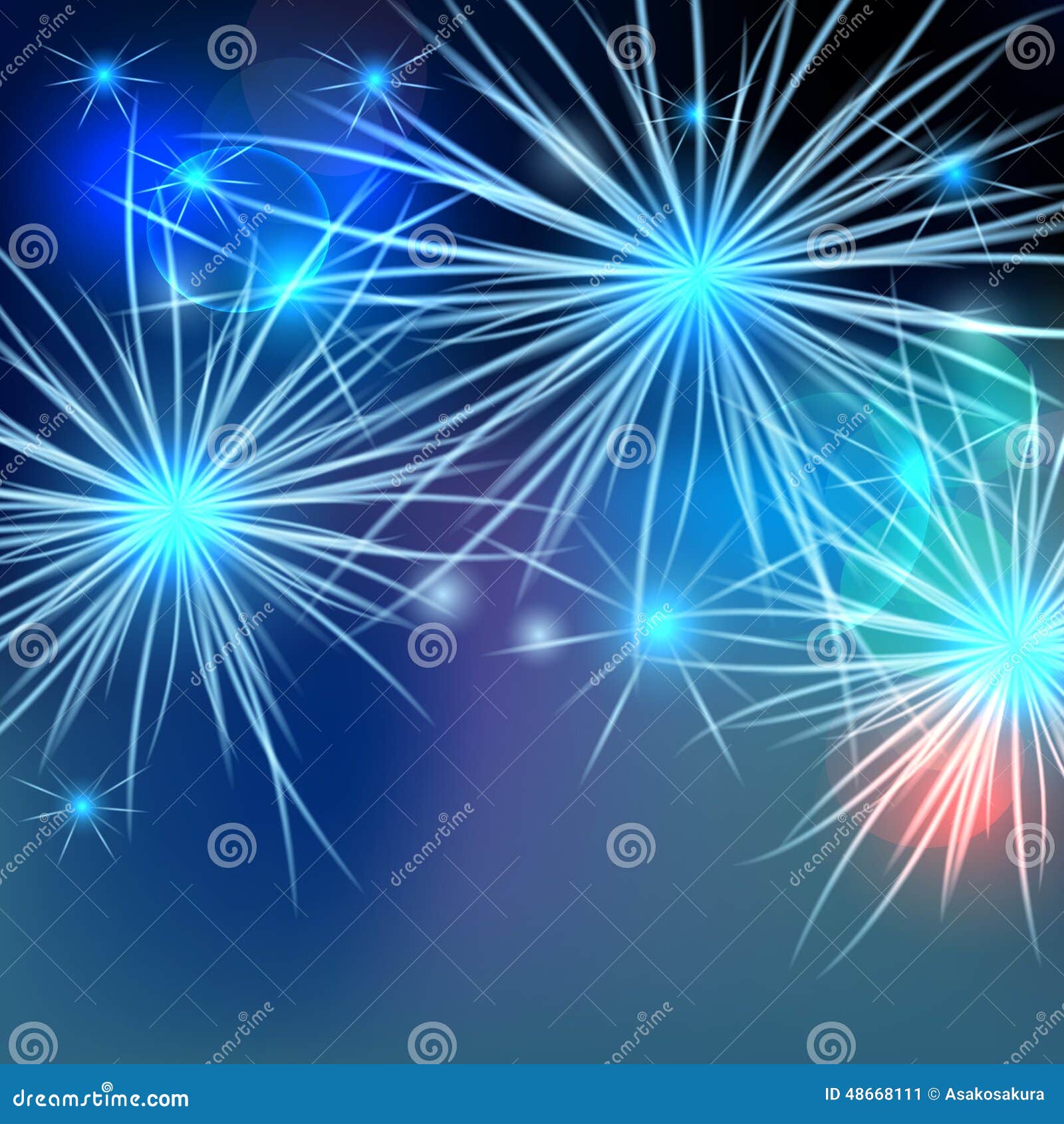 Vector Fireworks Background Stock Vector - Illustration of season ...