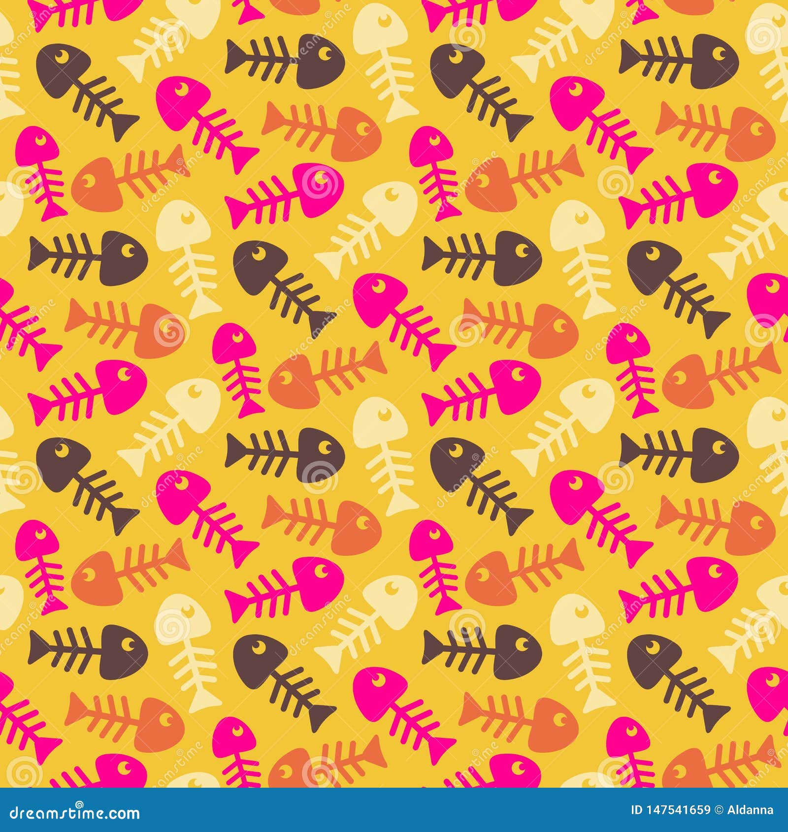 Vector Fish Bone Pattern.Abstract Seamless Stock Illustration ...